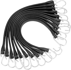 QWORK 15" Tarp Straps for Flatbed Trailers, Adjustable Tarp Straps, 50 ...