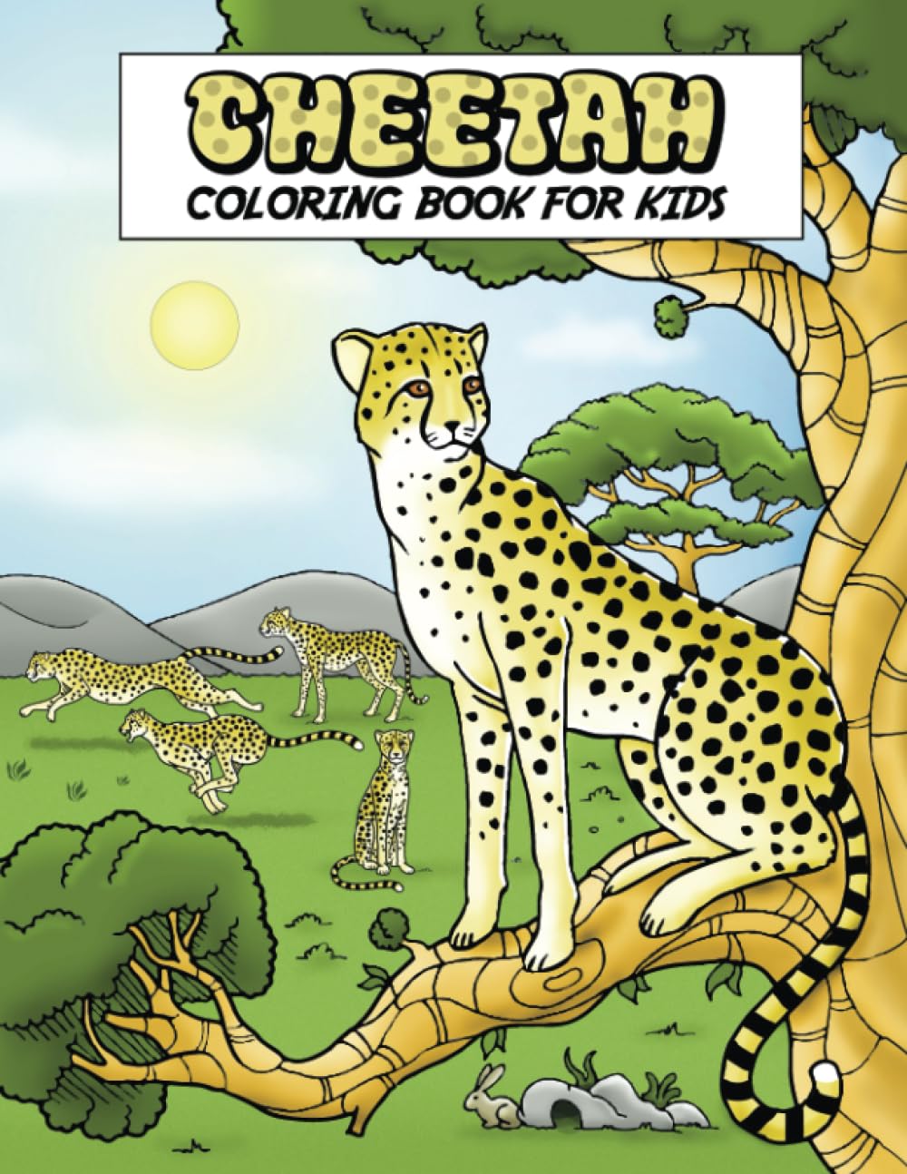 Cheetah Coloring Book For Kids: For Boys And Girls Who Love Wild ...