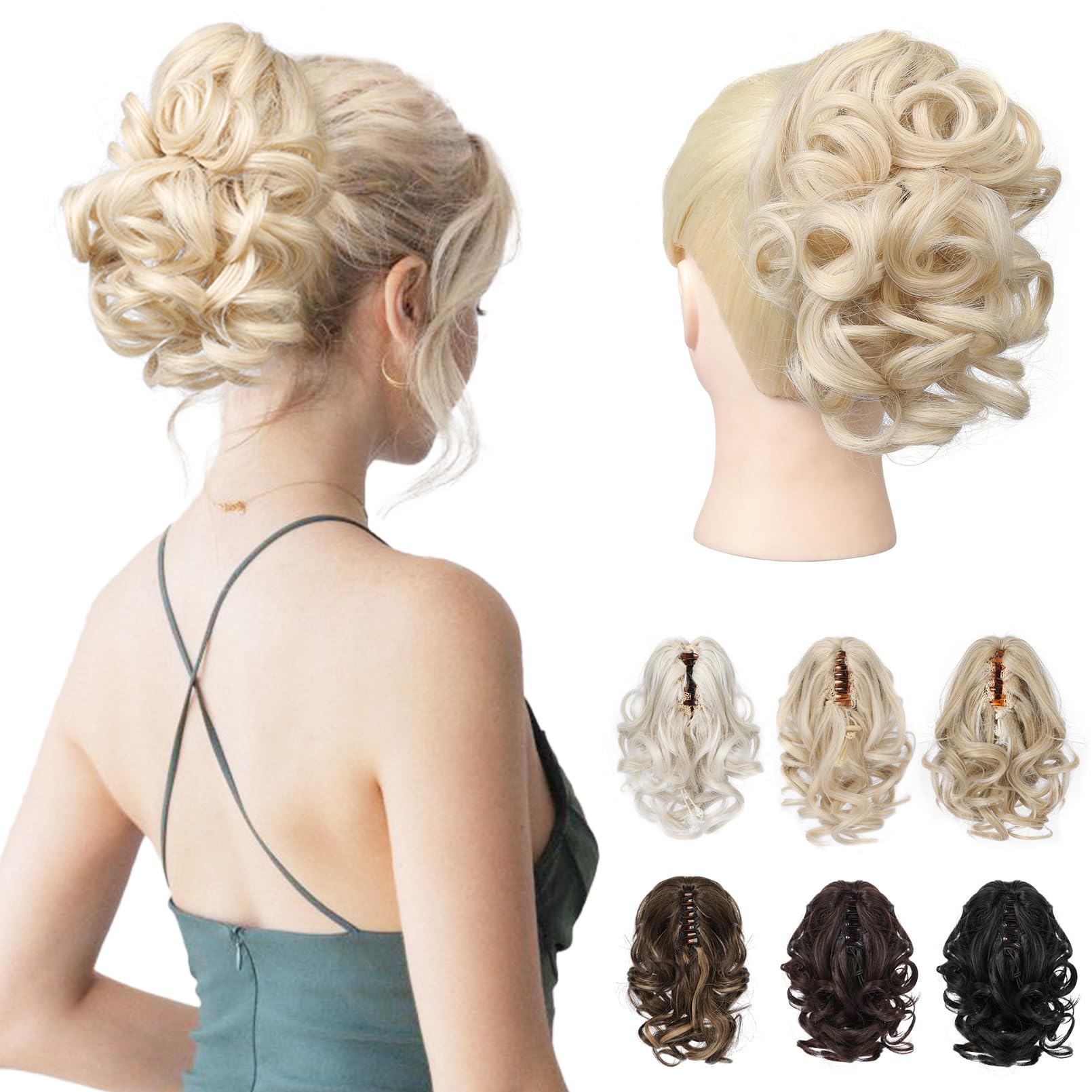 Amazon.com : REECHO 9" Short Ponytail Extension, Classic Loose Curly ...