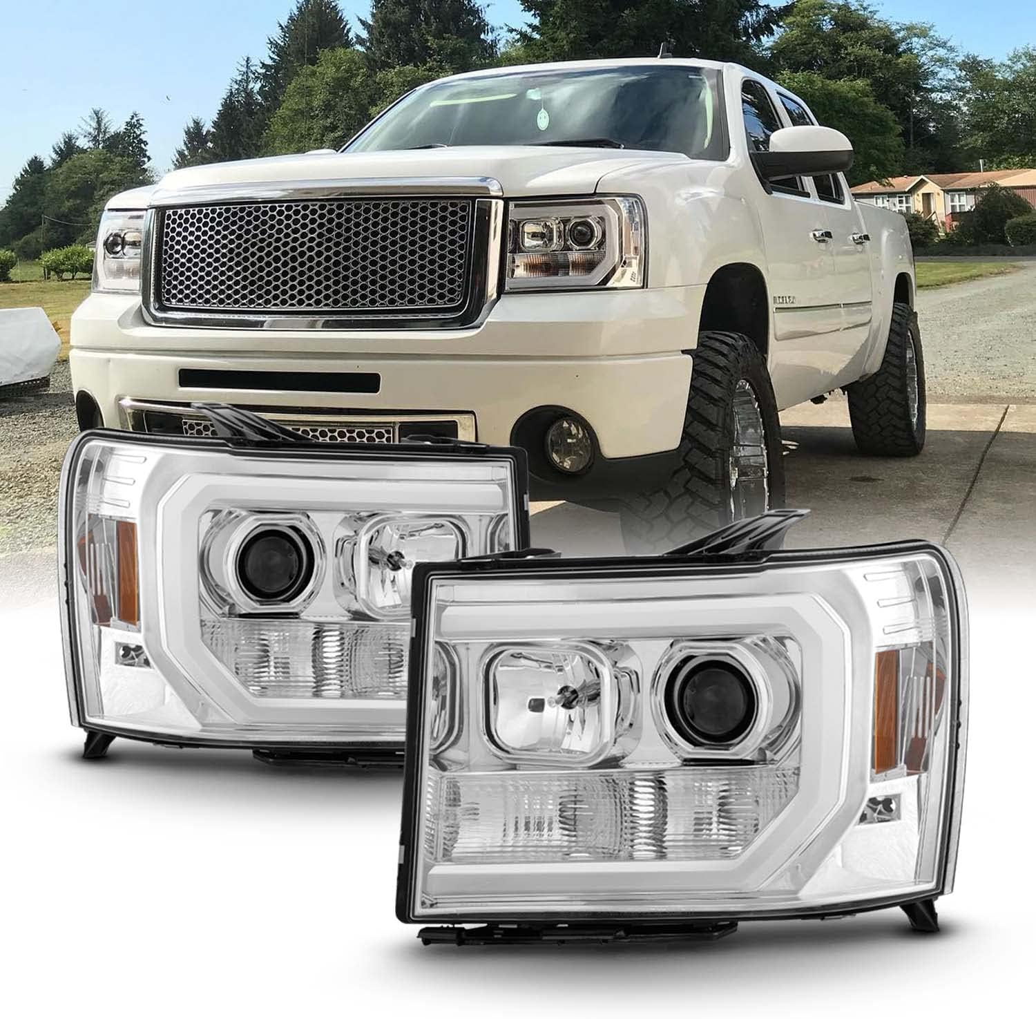 Amazon.com: ACANII - For 2007-2013 GMC Sierra 1500 2500 3500 LED Tube ...