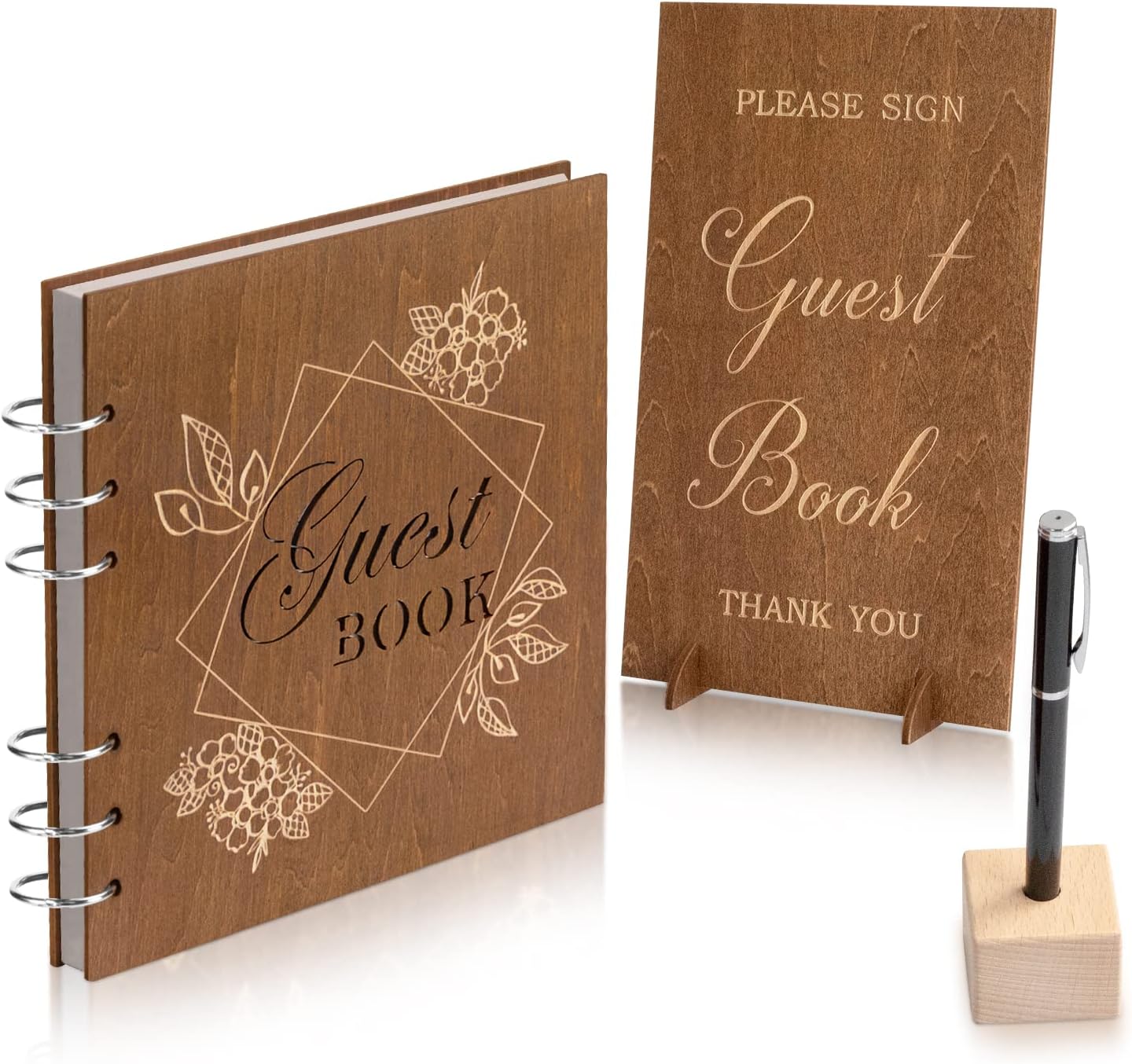 Wedding Card Box/Guest Book White Sign 'Leave Your Wishes' Sign And ...