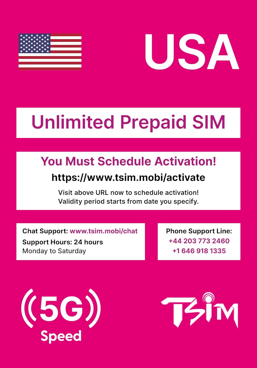 USA SIM Card for Travel to the USA. PrePaid. T-Mobile network with ...