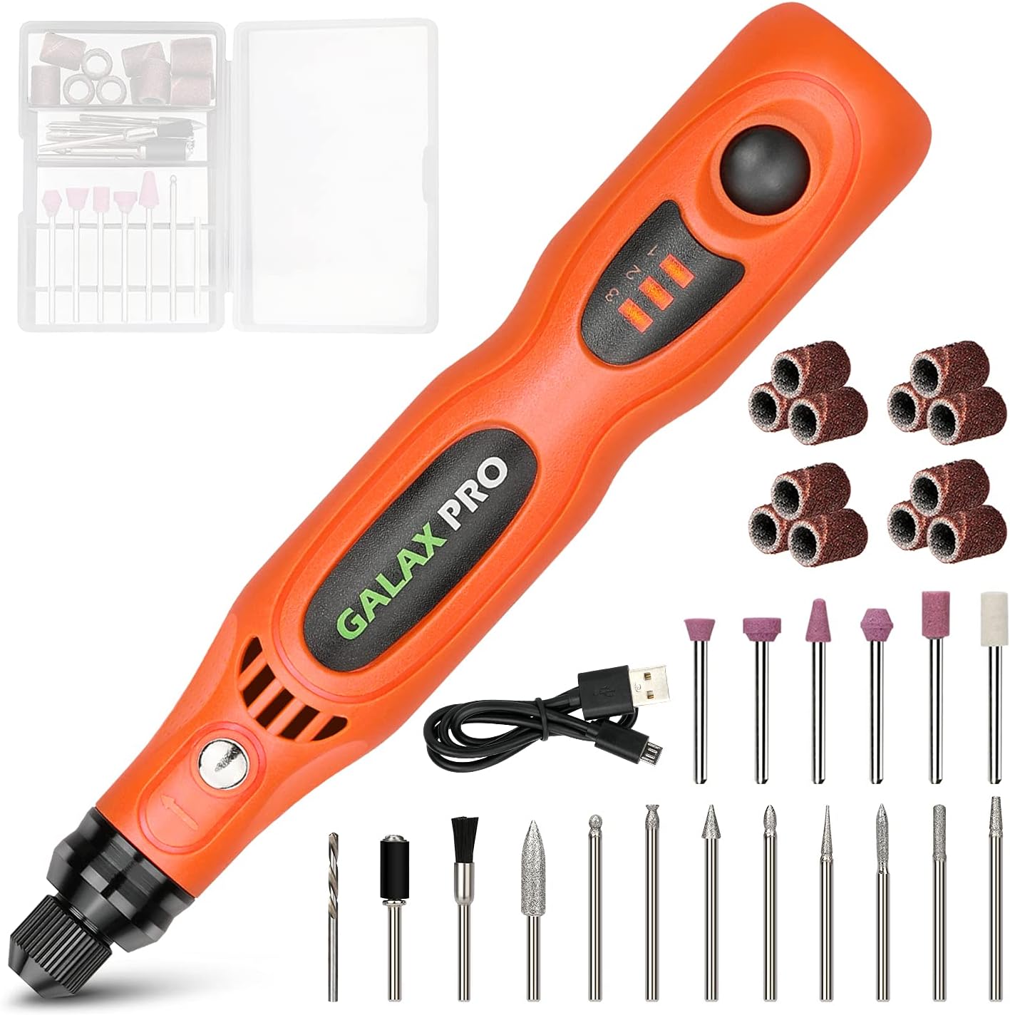 GALAX PRO 3.6V Lithium Ion Mini Cordless Rotary Tool Kit, 3 Adjustable ...
