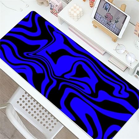 Muismatten blauw zwart gaming muismat 27,5 x 15,7 x 0,1 inch grote ...