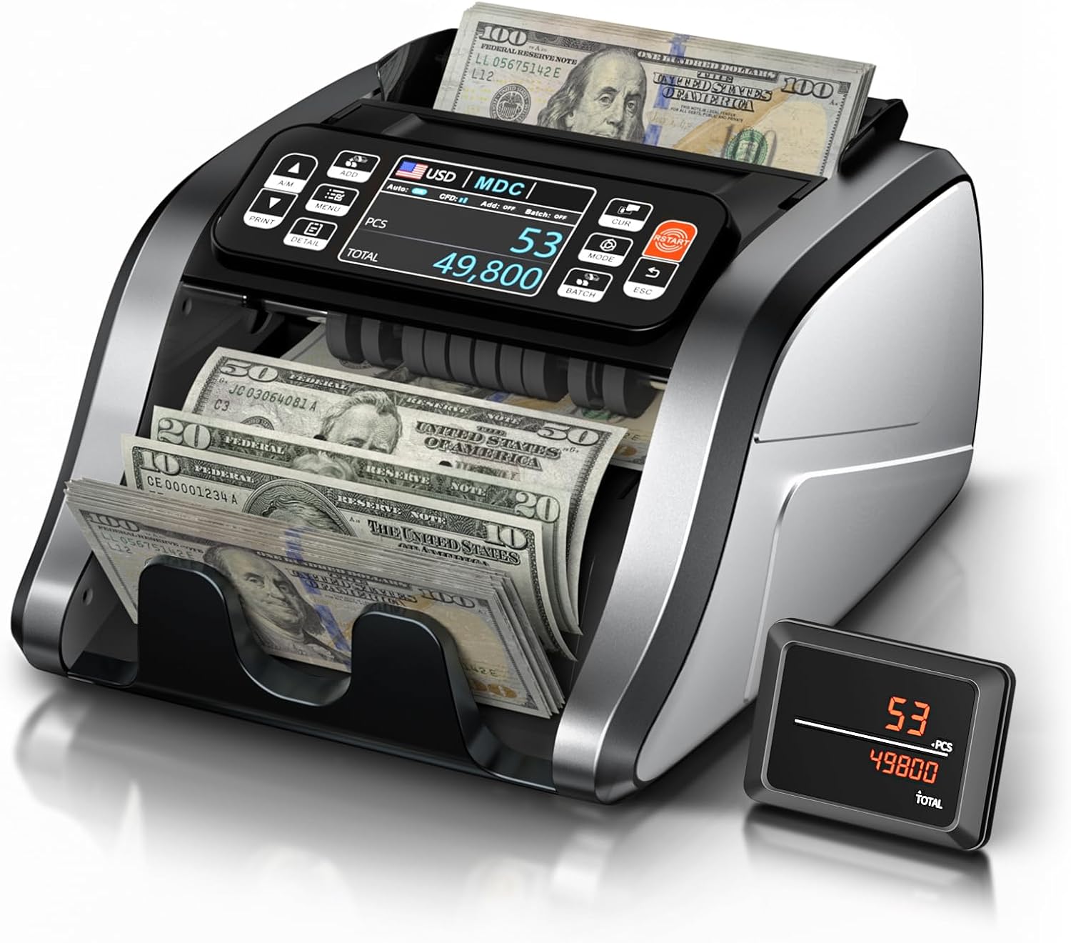 Amazon.com : Aneken N60 Money Counter Machine Mixed Denominations, Cash ...