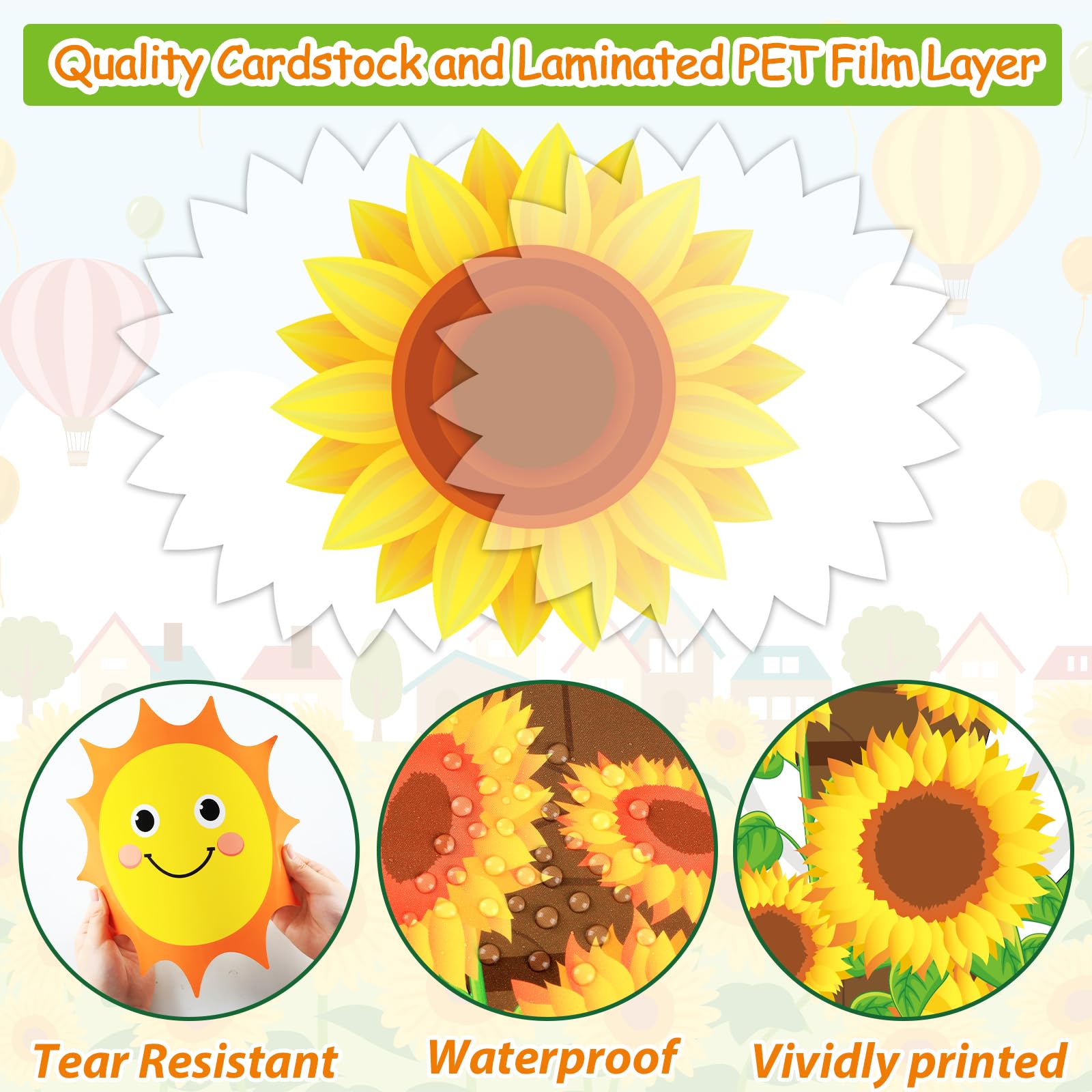 Snapklik.com : Gisgfim Spring Sunflower Bulletin Board Decoration Set ...