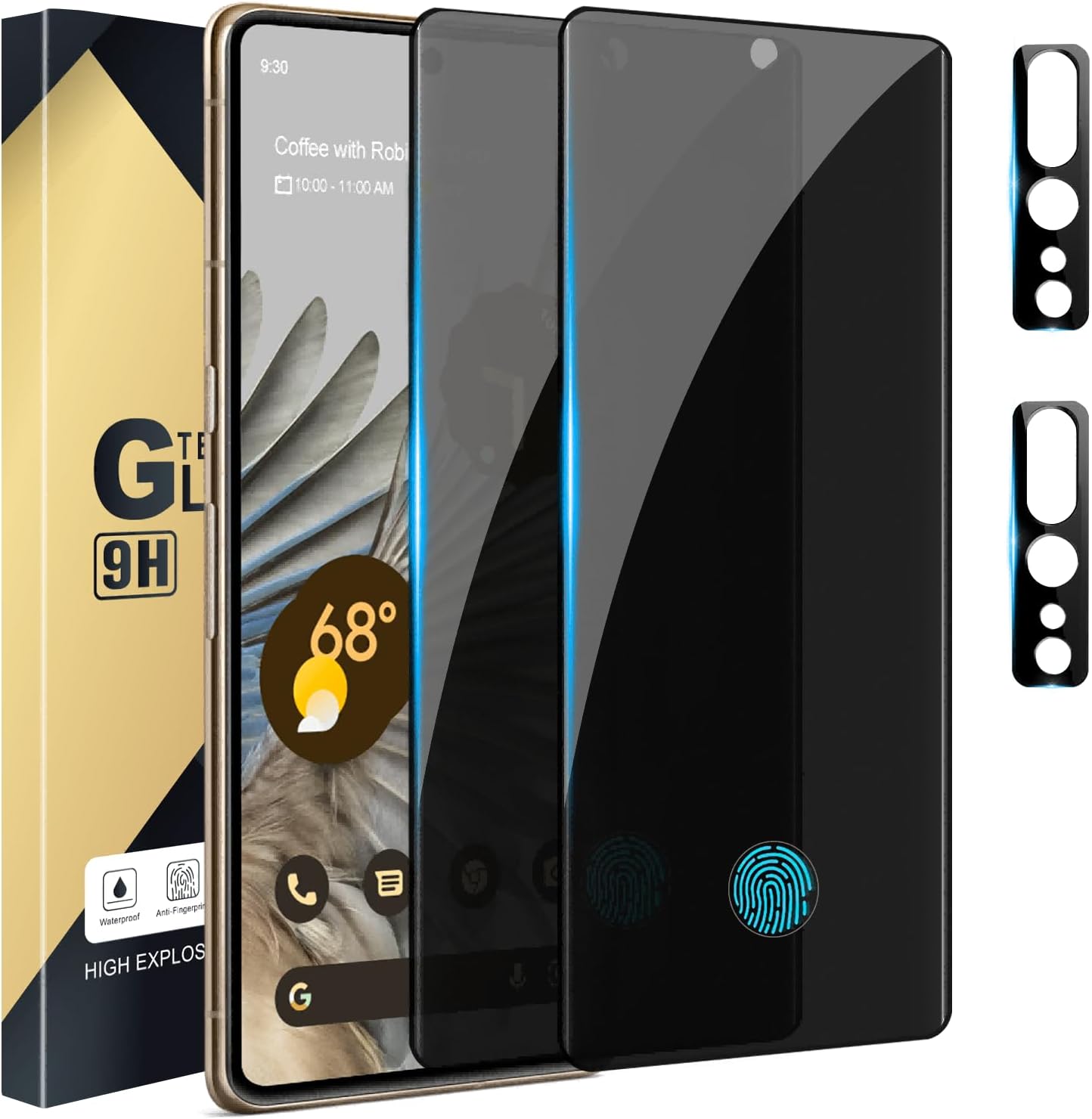 Amazon.com: [2+2 Pack] Pixel 7 Pro Privacy Screen Protector, 2 Pack ...