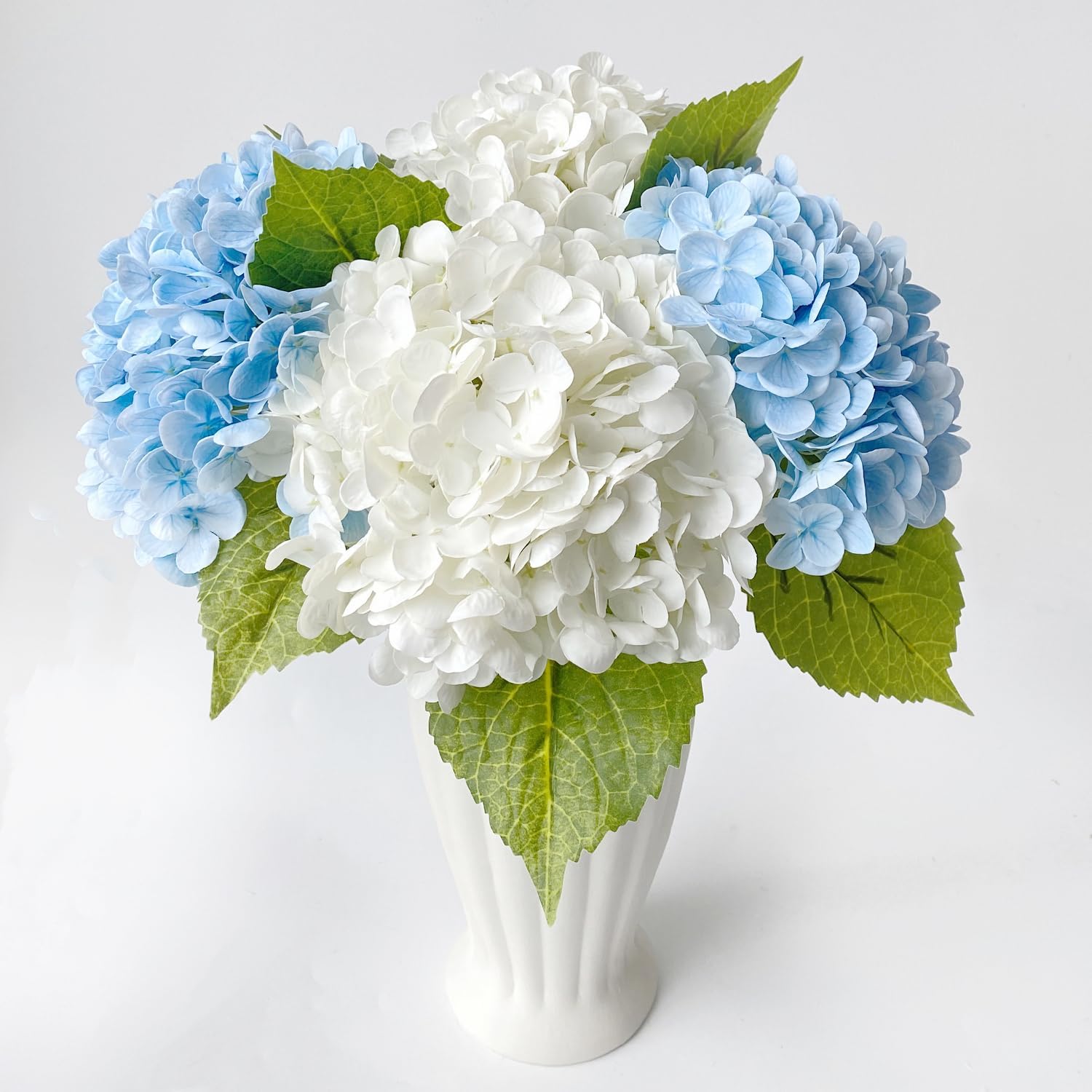 Amazon.com: JINWOE 4Pcs Real Touch Large Silk Fake Hydrangeas ...