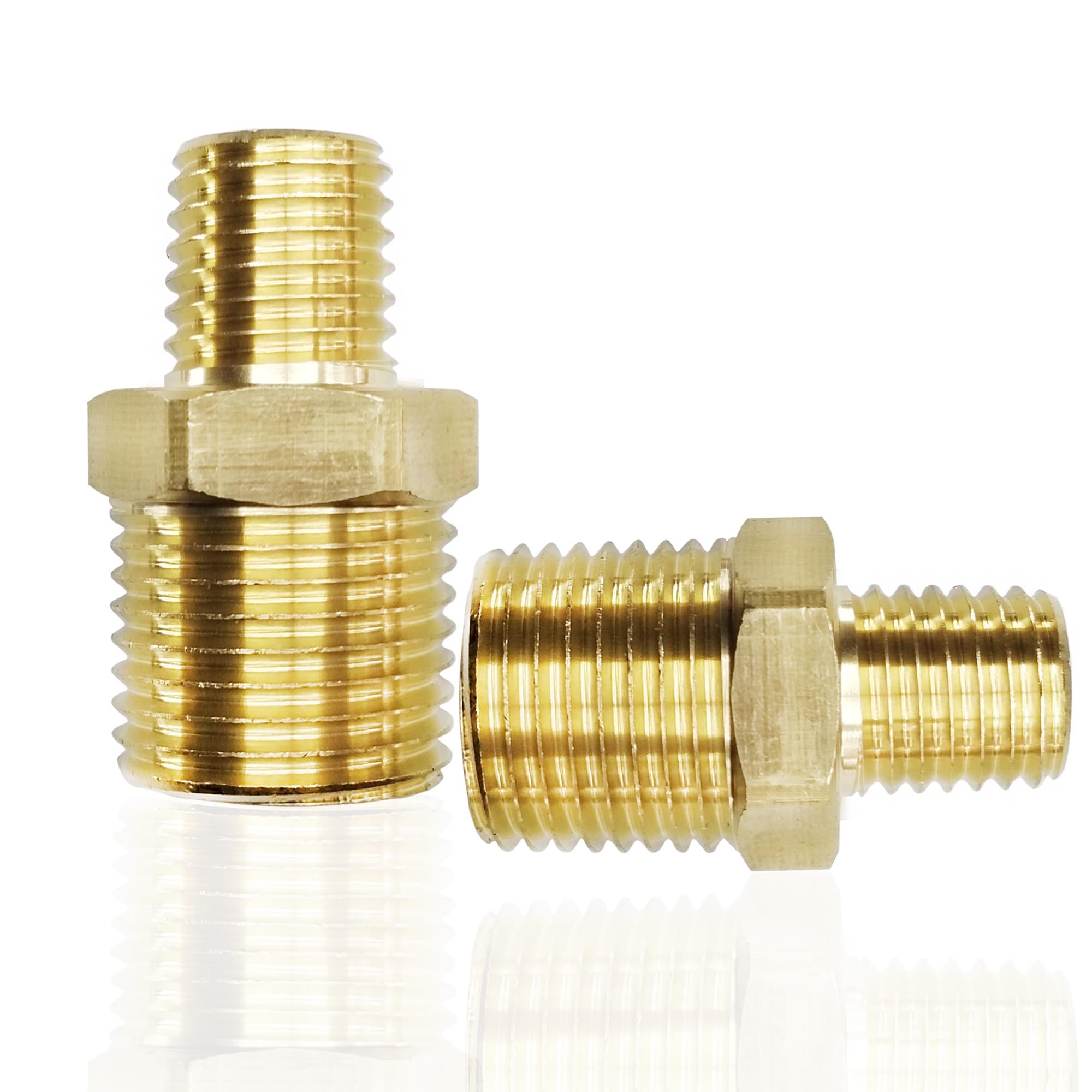 Snapklik.com : ZOUNI Reducing Hex Nipple, 1/2" NPT Male X 1/4" NPT Male ...