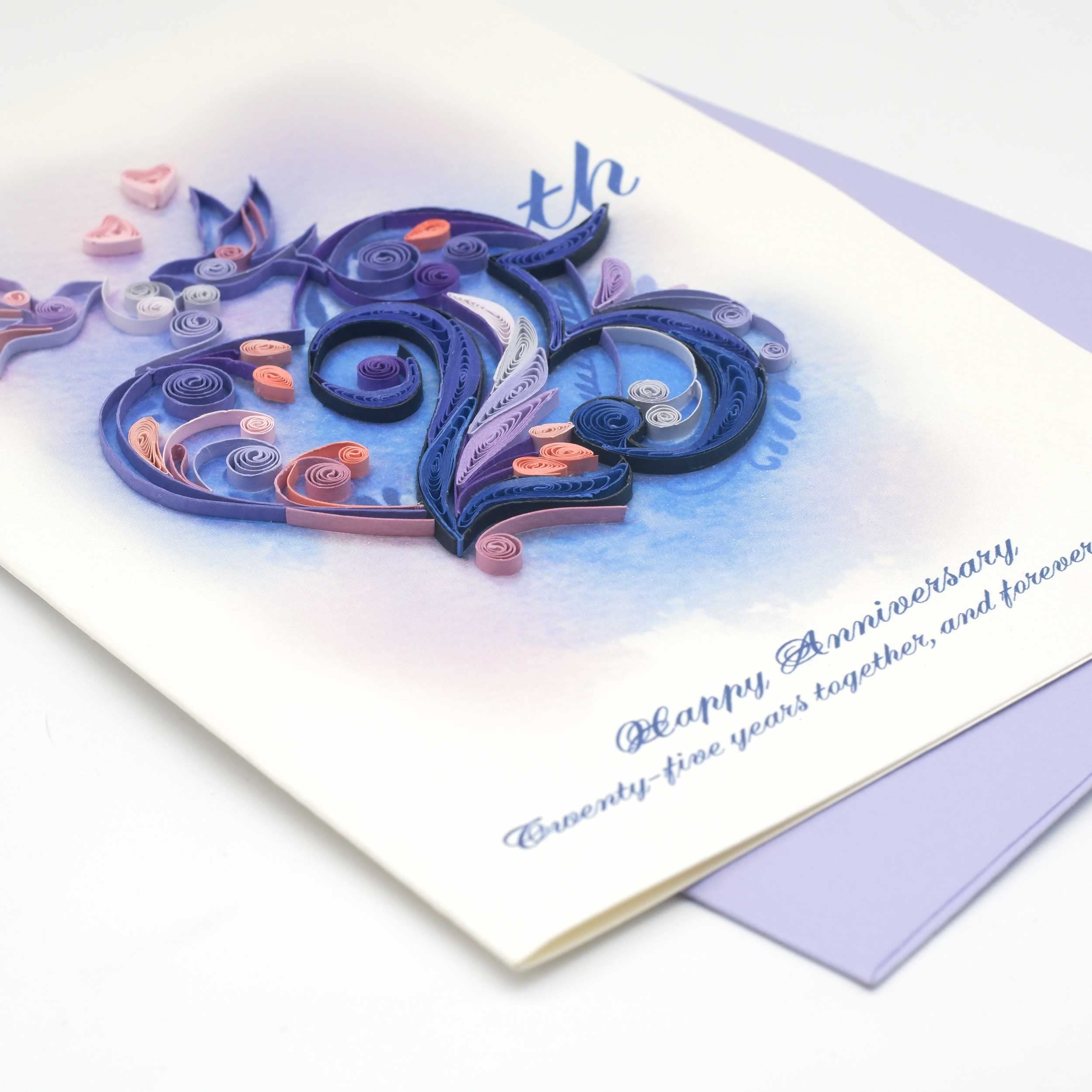Paper Quilling Anniversary Cards