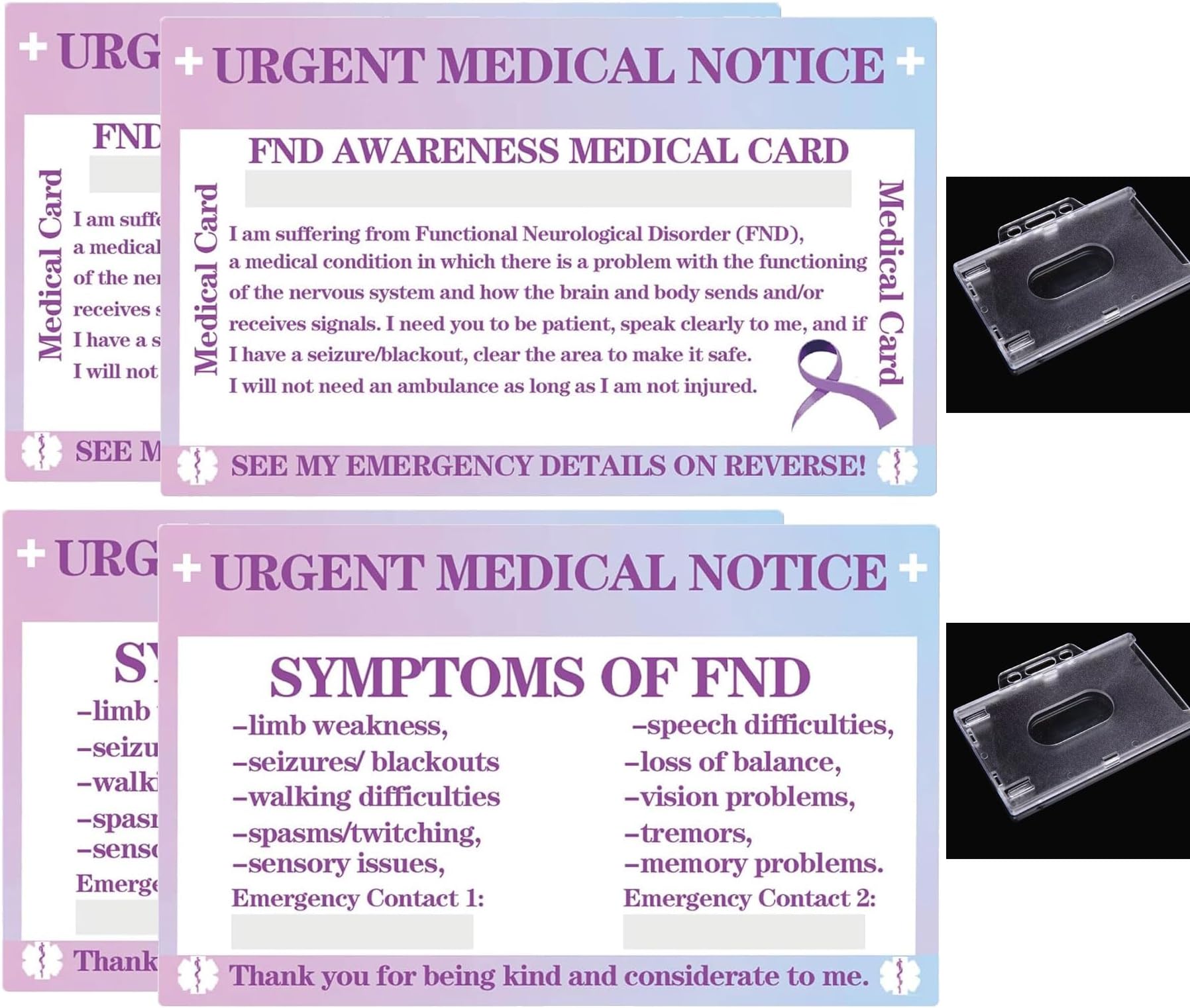 Amazon.com : Functional Neurological Disorders (FND) Medical Card ...