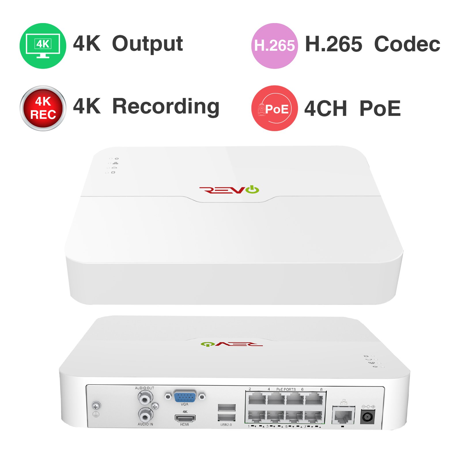 Revo Ultra HD 1TB NVR Home Surveillance System 2MP 1080p, 46% OFF