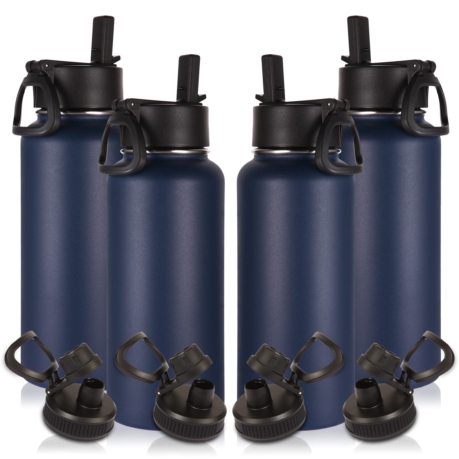 Amazon.com: Volhoply 32 oz Insulated Water Bottles Bulk 4 Pack with ...