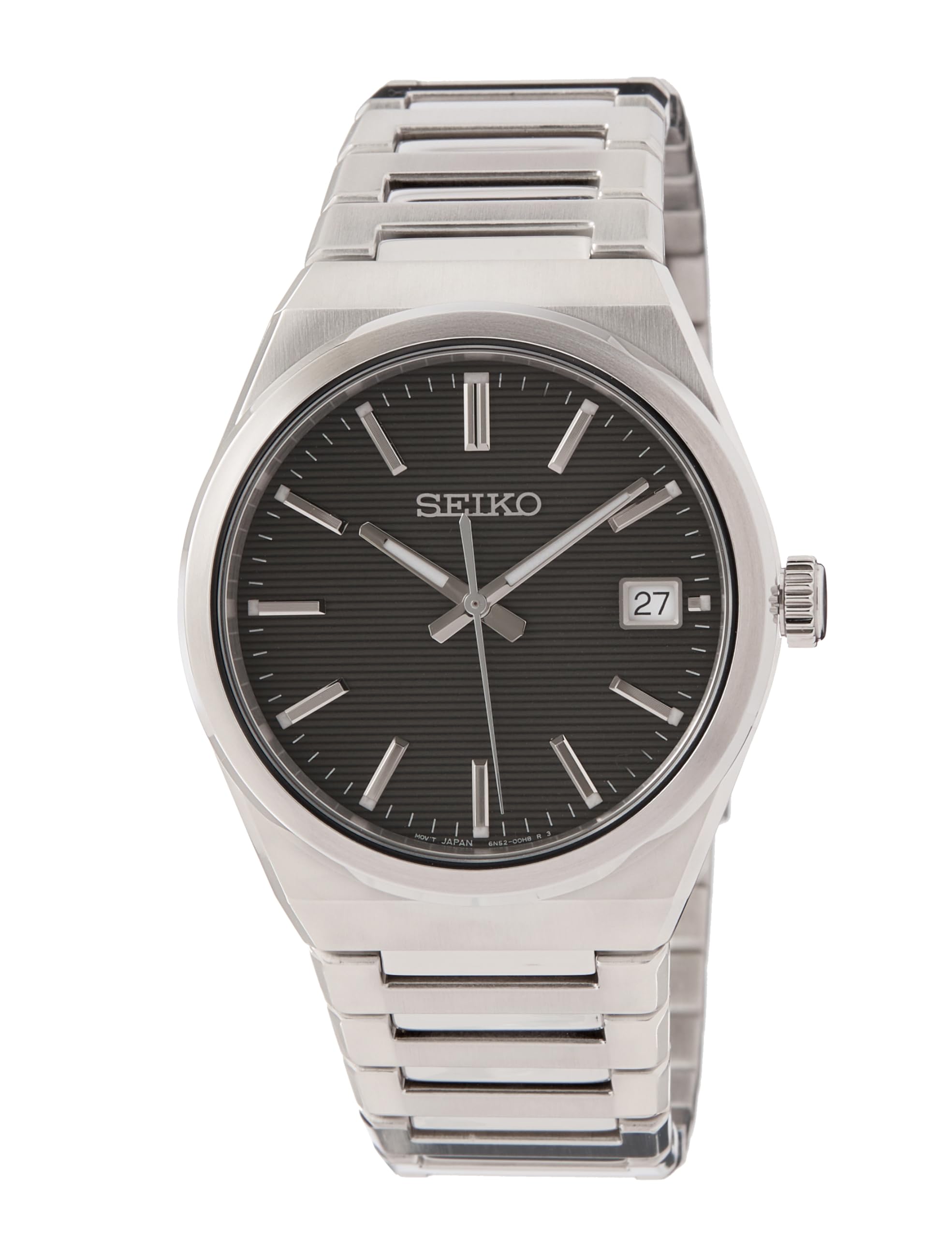 Seiko Men Analog Quartz Watch with Stainless Steel Strap SUR557P1 ...