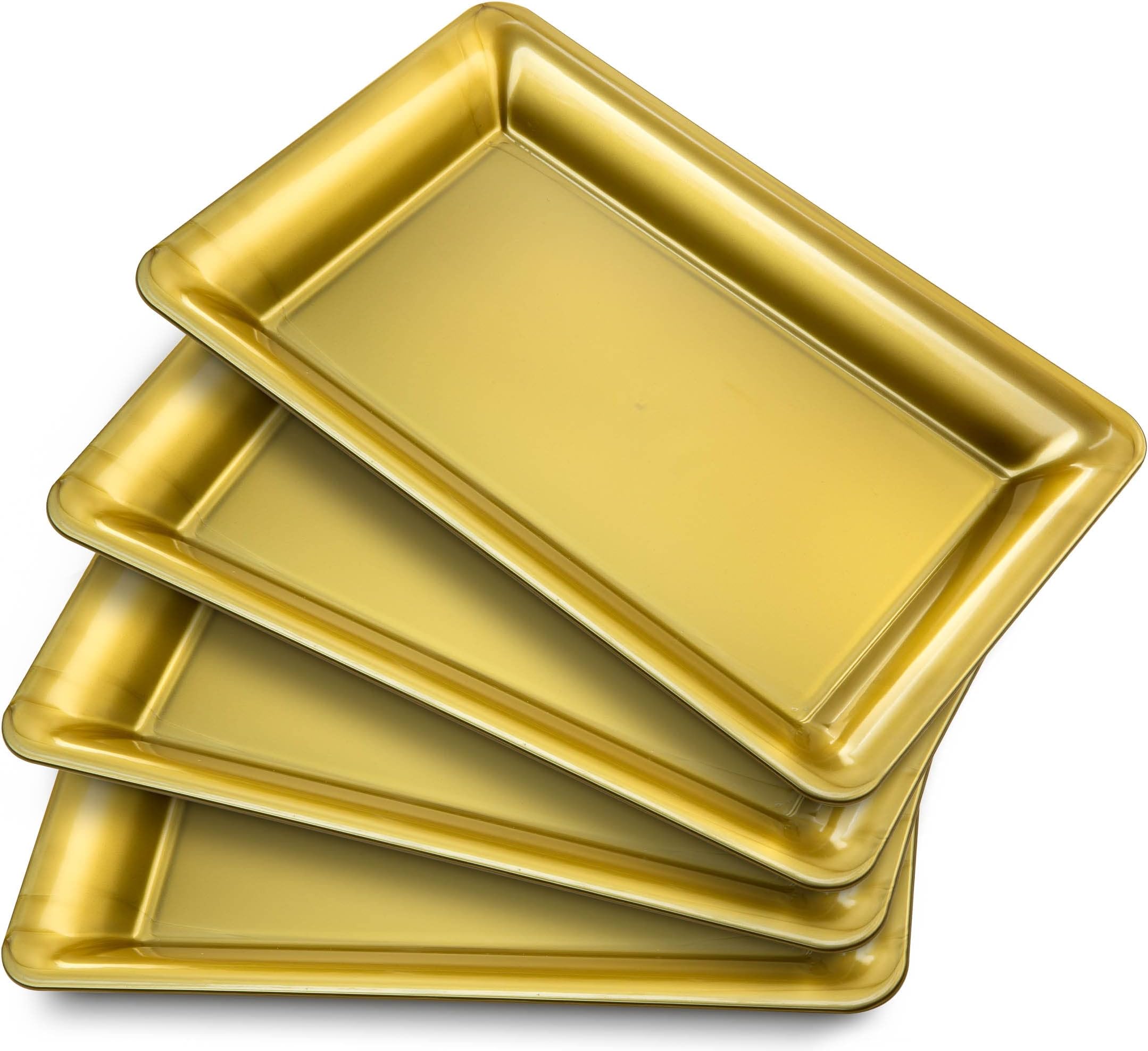 Amazon.com | Pack of 3 Heavy Duty Disposable Gold Colored Trays ...