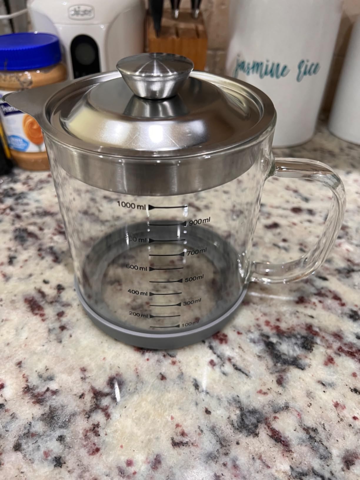 Amazon.com: LeavesCloud Glass Bacon Oil Container Pot with 304SS ...