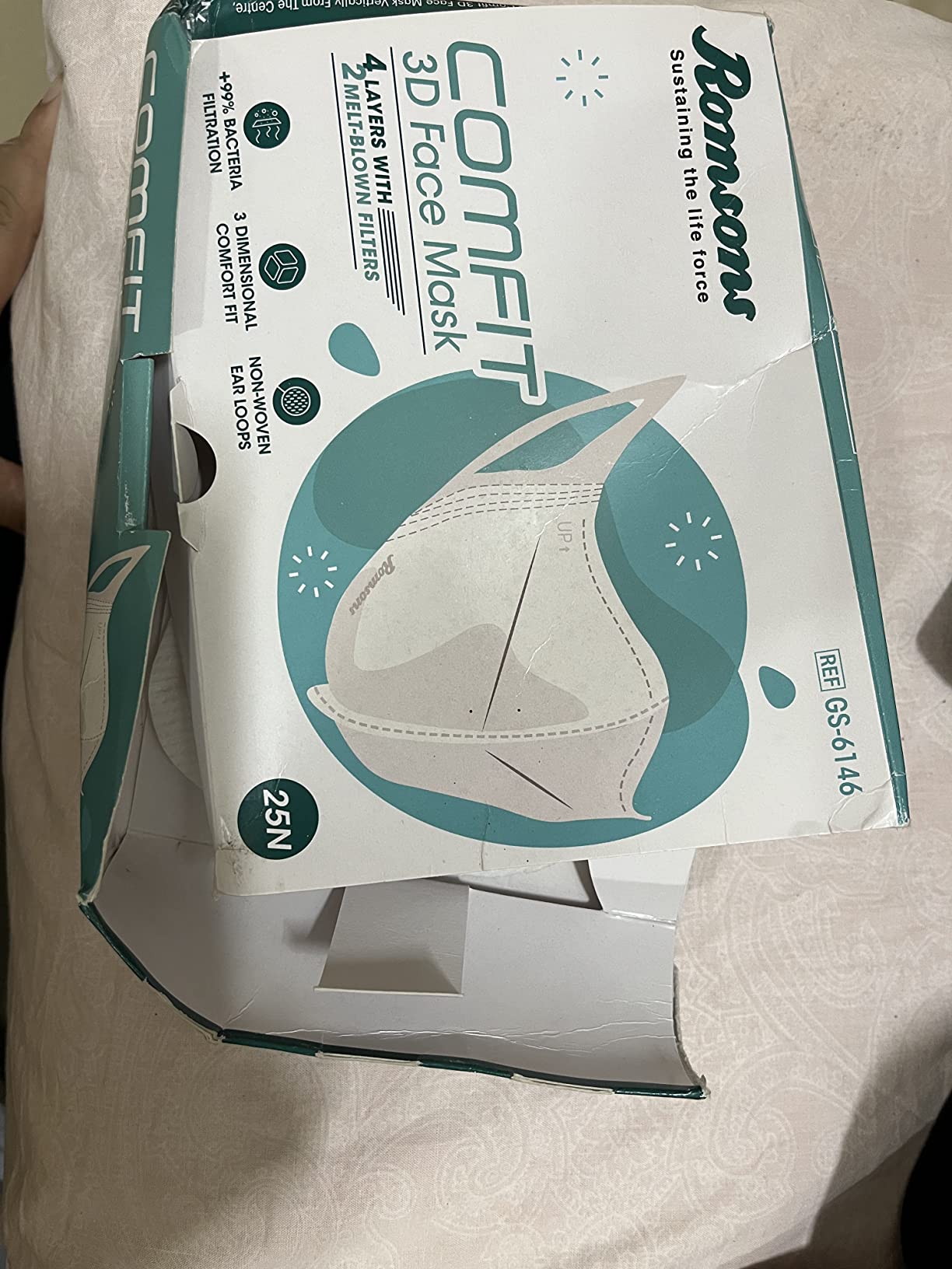 Romsons Comfit 3D 4 Layers Face Mask with 2 Melt-Blown Filter & Softest ...