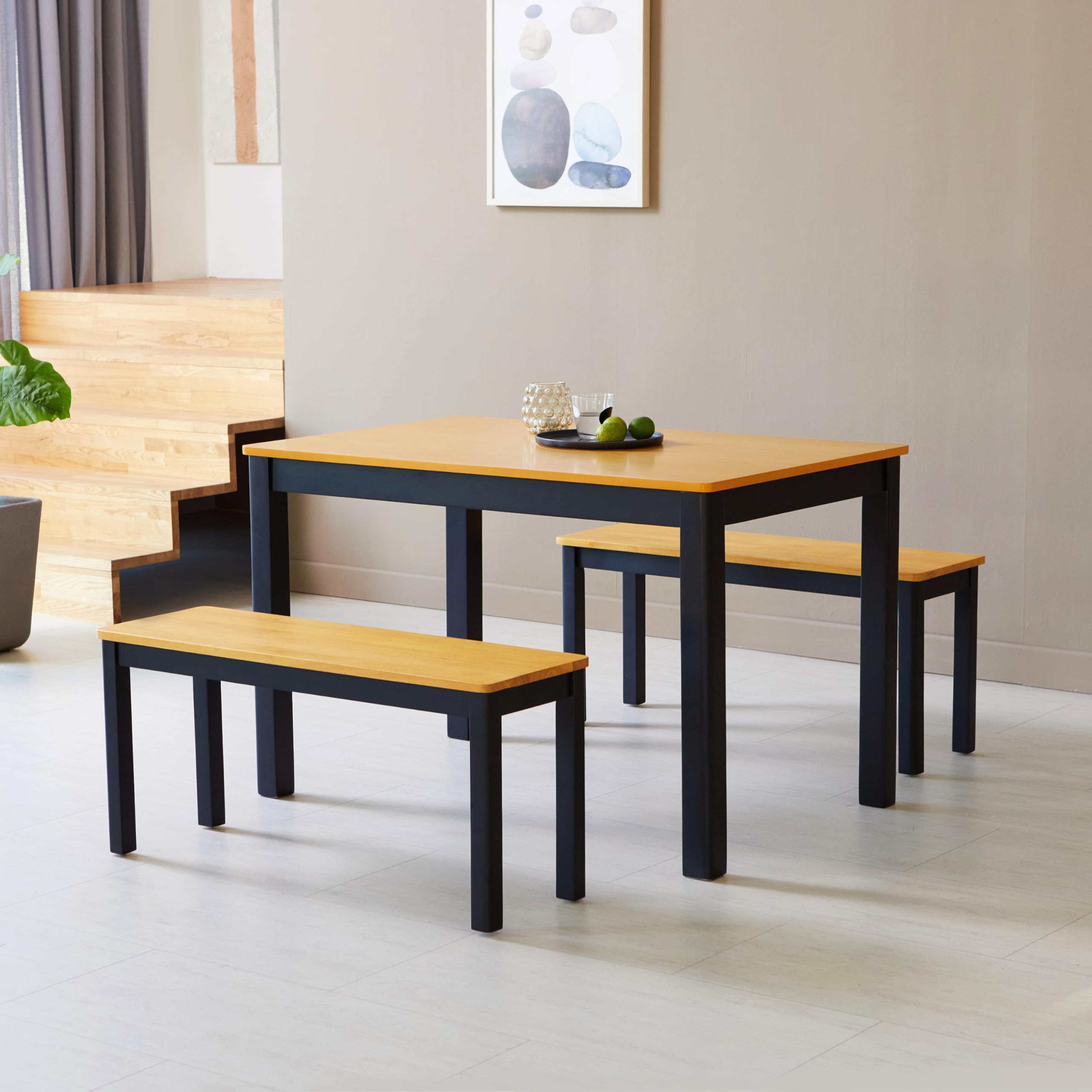 Snapklik.com : Livinia Cabin 37.4 Wooden Dining Bench/Small Modern ...