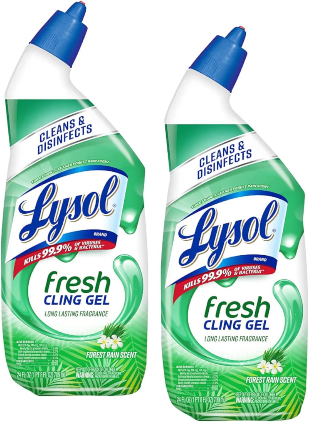 Lysol Power & Fresh Cling Toilet Bowl Cleaner, Country Scent, 24 Fl Oz ...