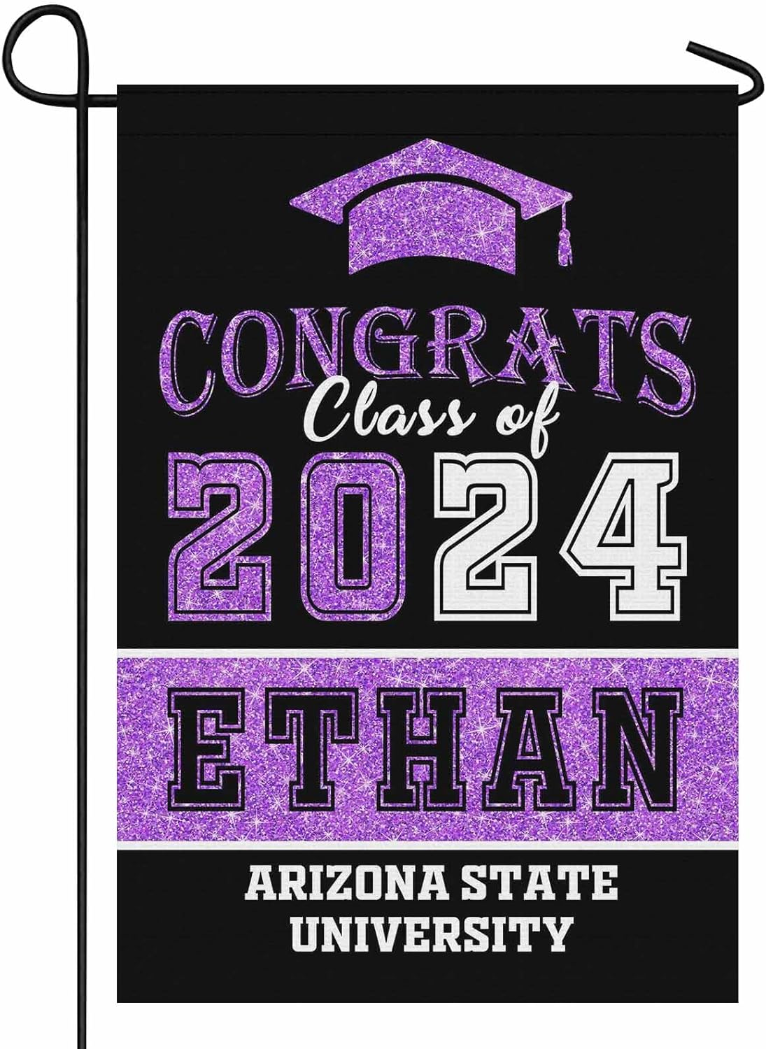 Amazon.com : Personalized Graduation Garden Flag Custom Congrats Class ...