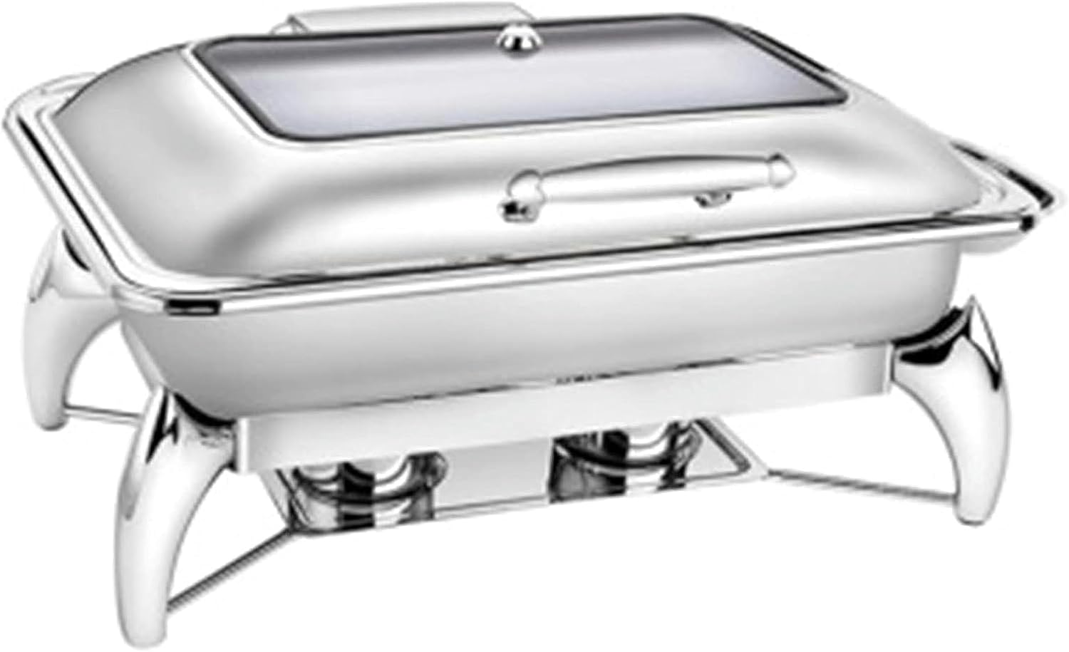 Dining Food Heater - Stainless Steel Hot Pot Buffet Set with Glass ...