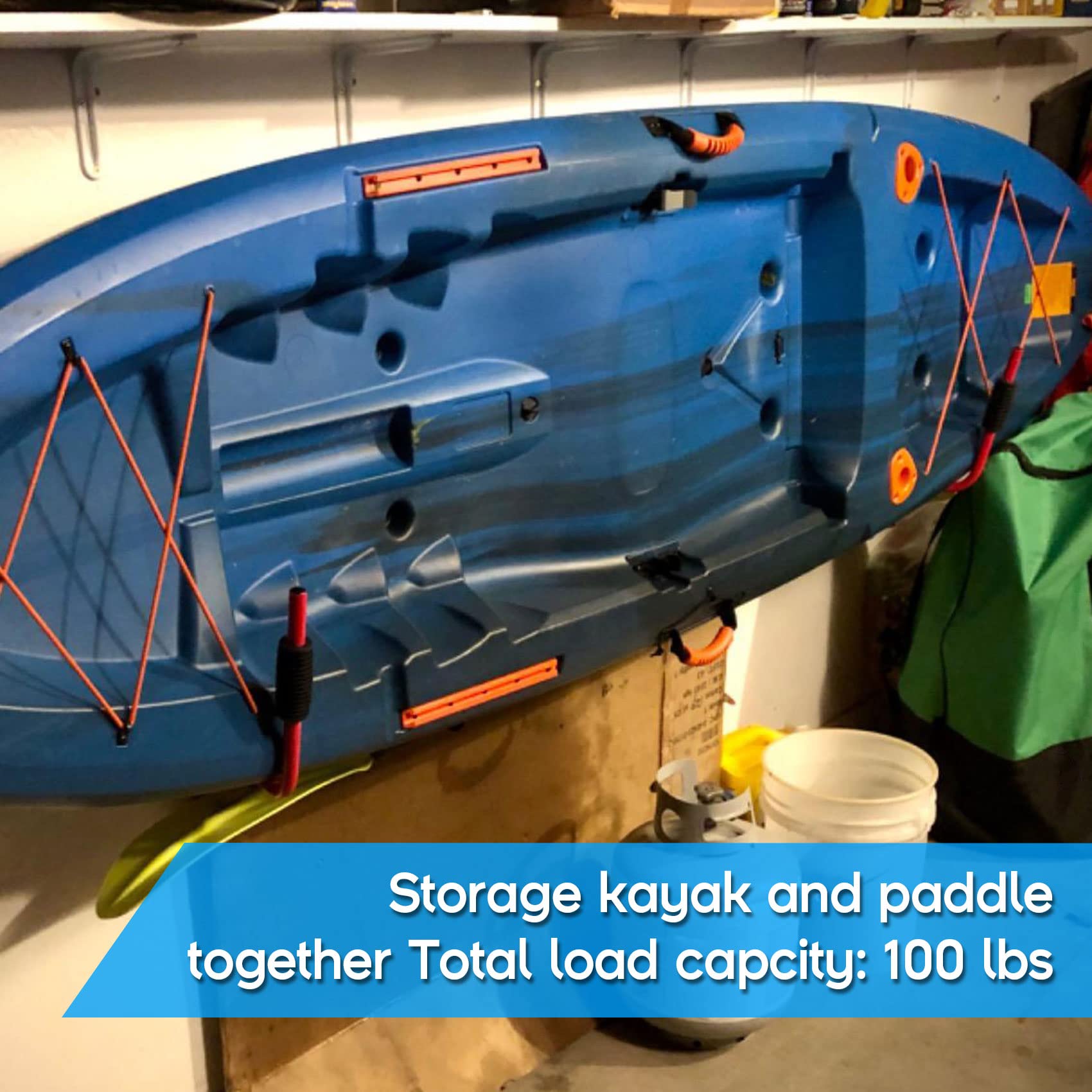 Snapklik.com : Wall Mount Kayak Storage Hanging Rack Canoe Folding ...