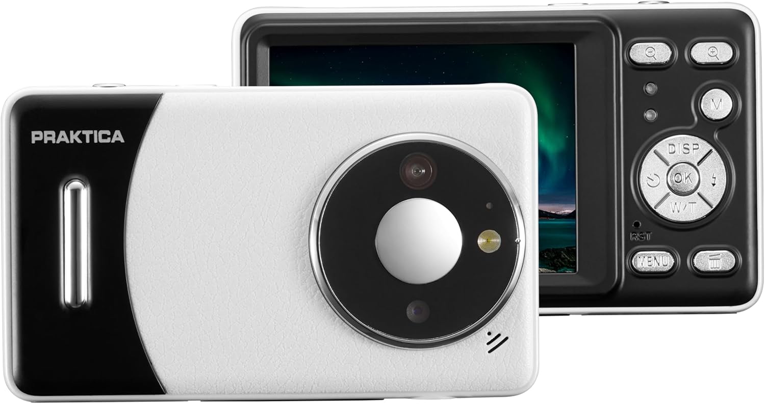 Praktica DZ13 Compact Digital Camera 13MP Dual CMOS Sensors, Wide-Angle ...
