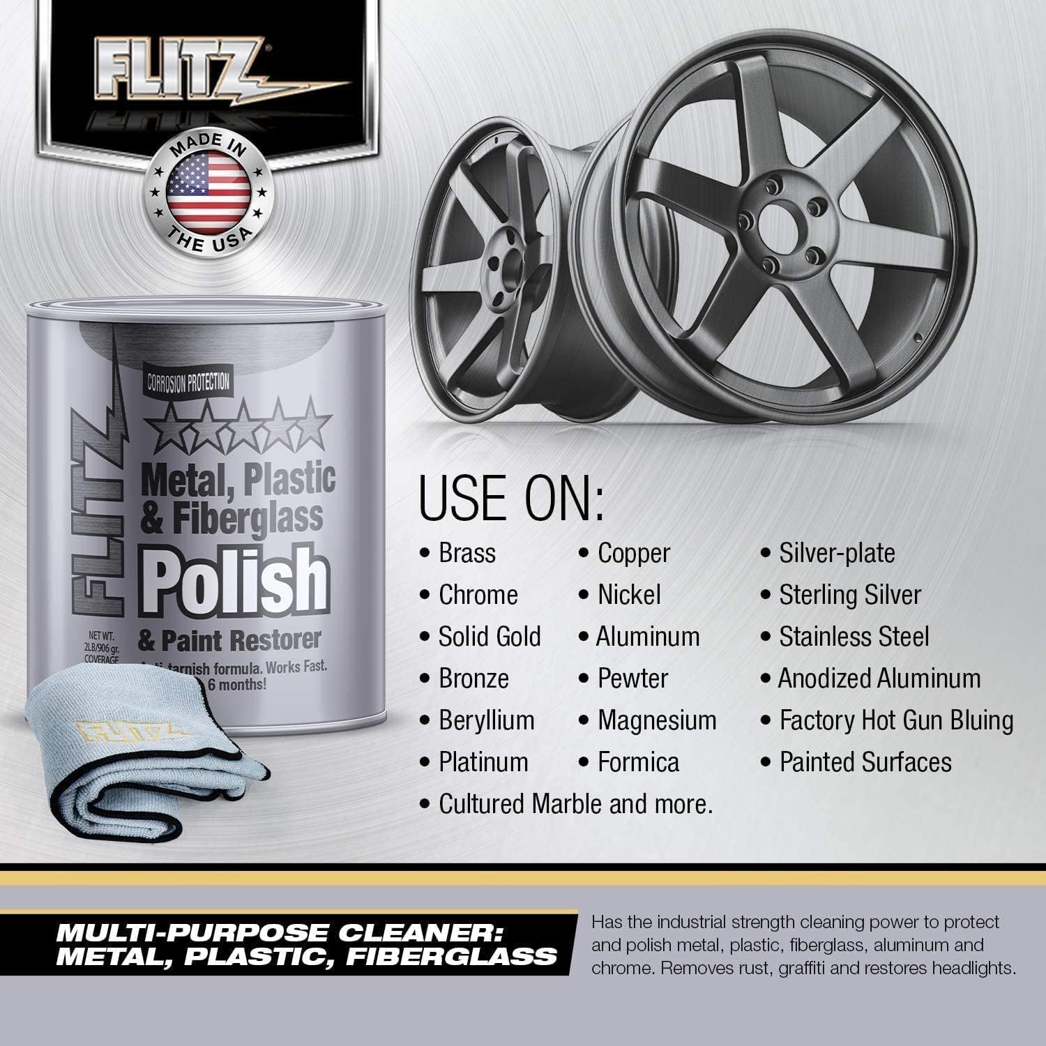 Snapklik.com : Flitz Multi-Purpose Metal Polish Paste - 1 Gallon Tub Of ...