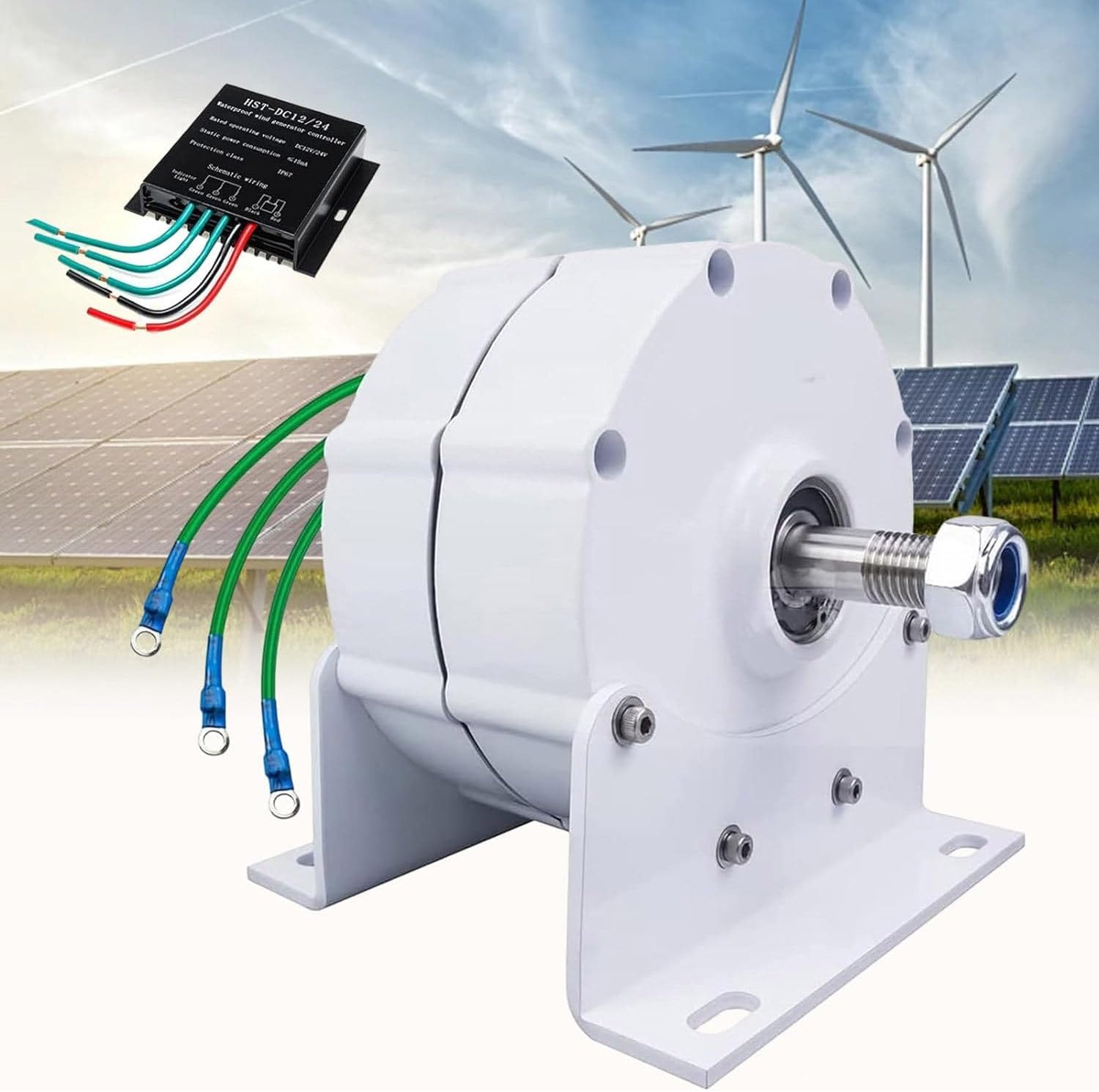 Amazon.com: Permanent Magnet Generator, 3 Phase Permanent Magnet Generator Low Rpm, 12000W ...