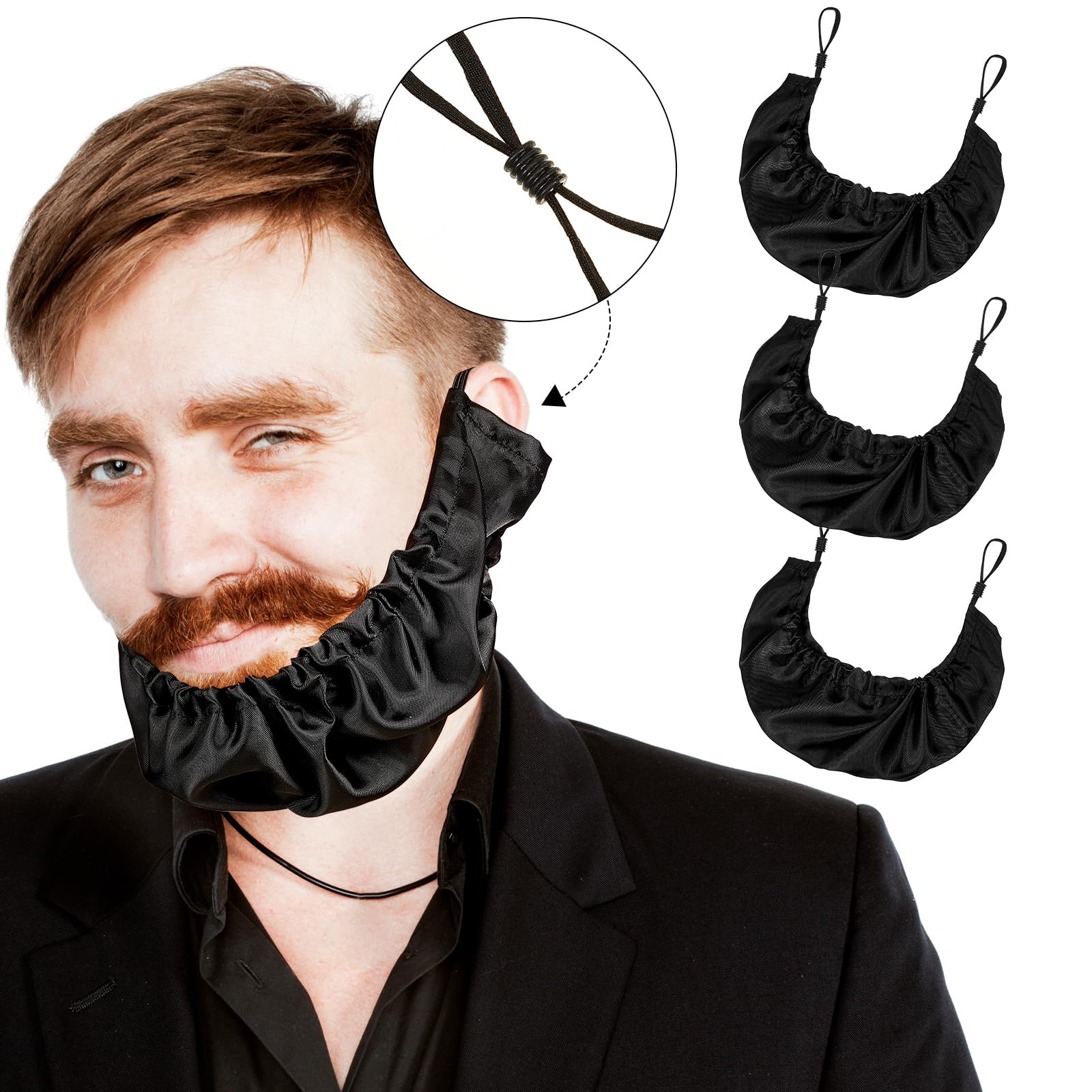 Amazon.com: Eboot 3 Pieces Beard Bonnet for Men Sleeping Beard Caps ...
