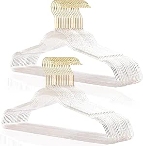 VSV stoage Clear Clothes Hangers 16", 40 Pack Plastic Coat Hanger for ...