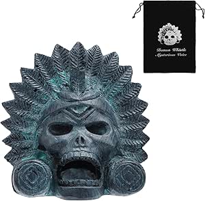 Screaming Aztec Death Whistle, 125 dB Bronze Ware Demon Skull Whistle ...