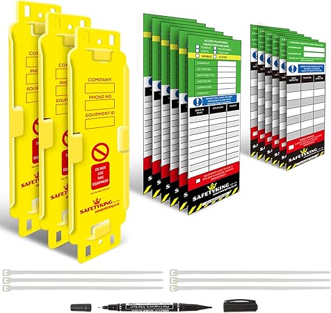 SAFETYKING® | Access Platform Inspection Tag 3 Holders - 6 Inserts ...