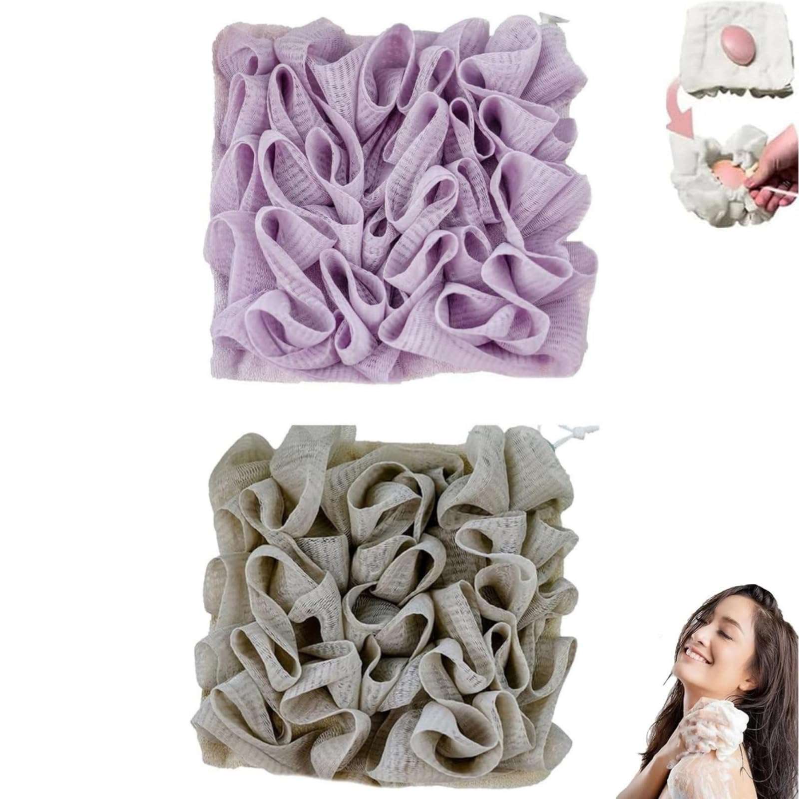 Amazon.com: Wash Cloth Loofah Combo, Leefa Loofah, The Soft Loofah and ...
