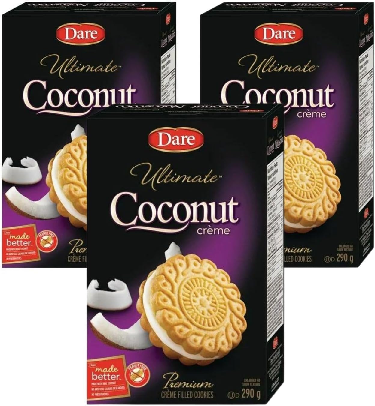 Amazon.com: Dare Ultimate Coconut Creme Cookies, 290g/10.2 oz, Imported ...