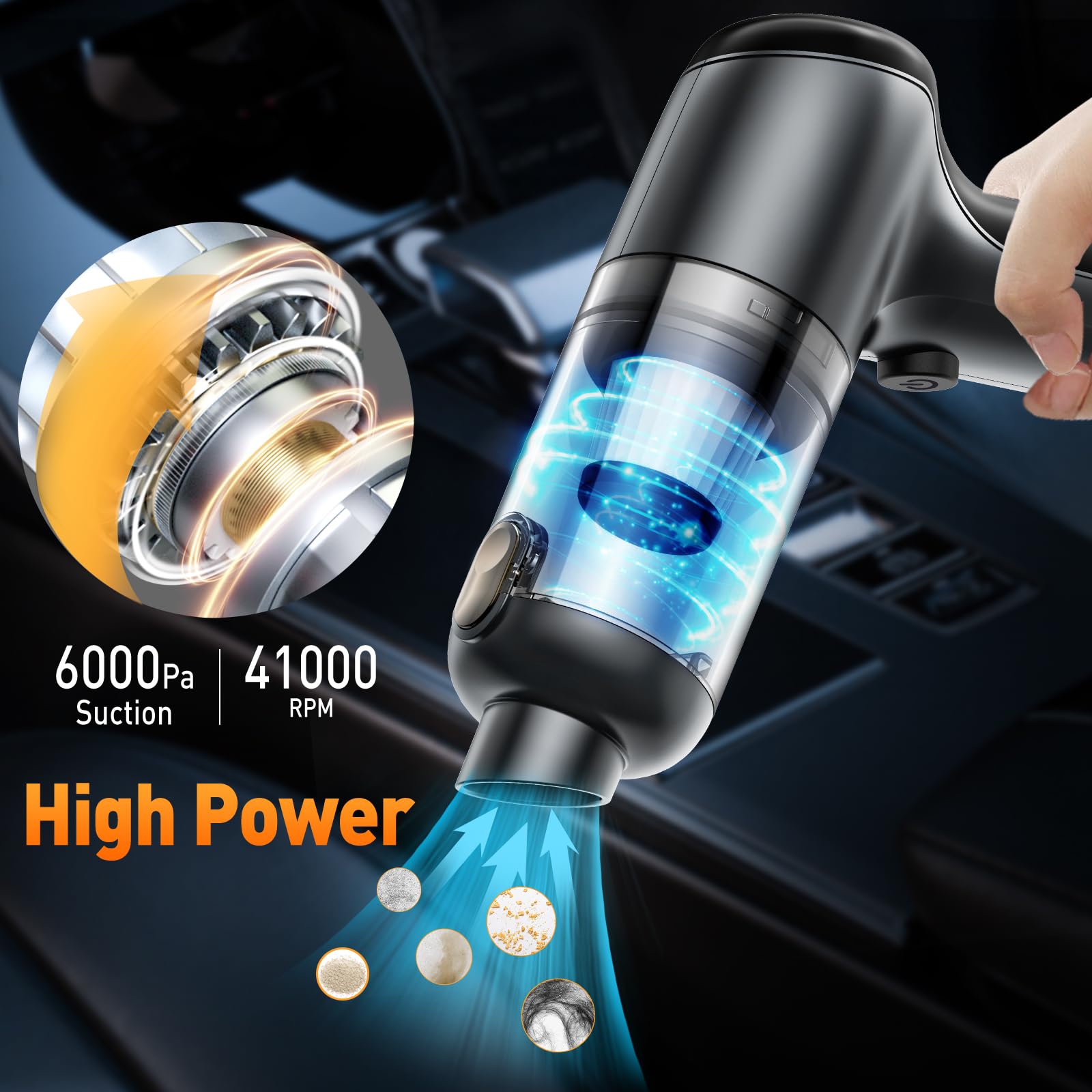Snapklik.com : Mini Handheld Vacuum Cordless, Portable Car Vacuum ...