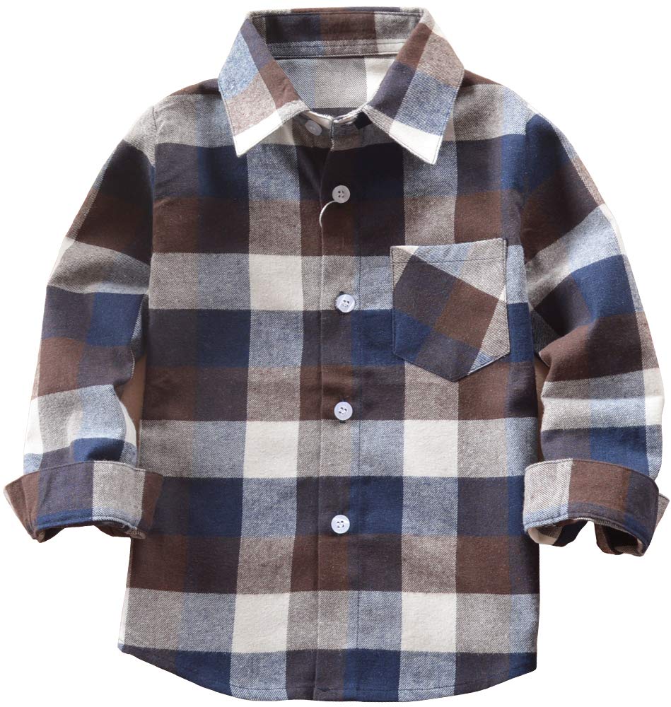 Snapklik.com : Kids Little Boys Girls Baby Long Sleeve Button Down Red ...