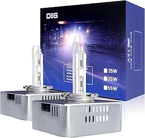 Amazon.com: ADAURIS D5S HID Headlight Bulbs 6000K Cool White, 35W Xenon High/Low Beam ...