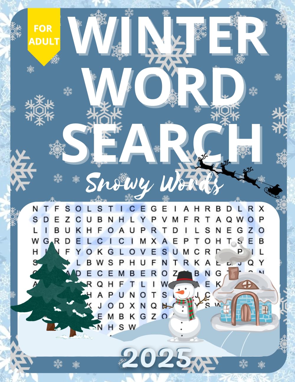 Snowy Words! Winter Word Search For Adults Large Print (Relaxing ...