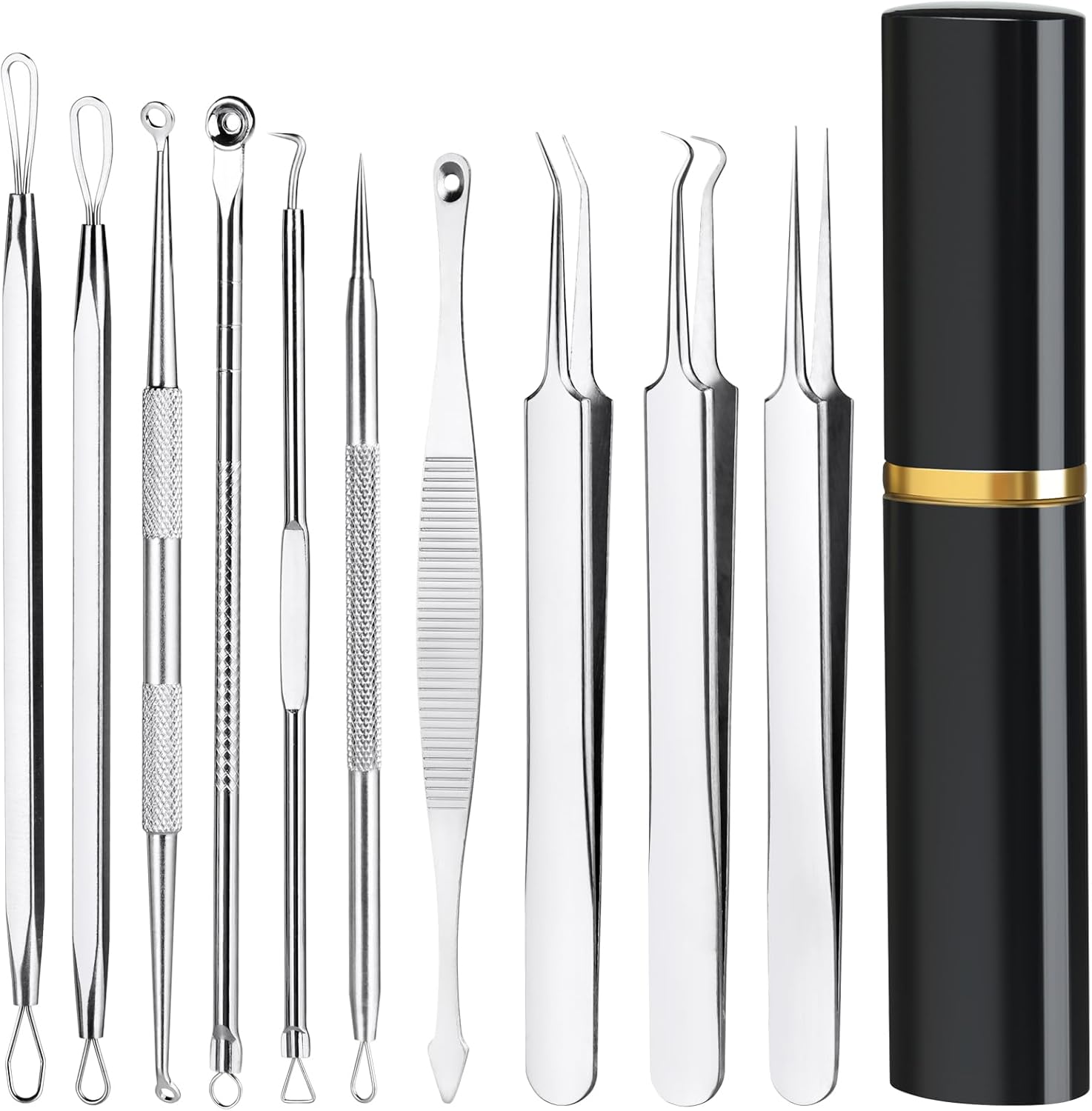 Amazon.com: Pimple Popper Tool Kit,10 Pcs Professional Blackhead ...