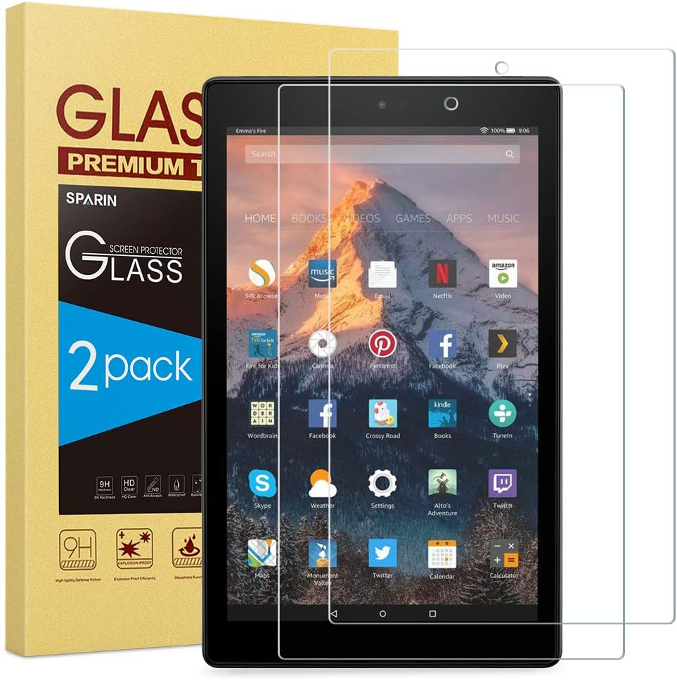 Amazon.com: [2-Pack] All-NEW Fire HD 10 Screen Protector, SPARIN ...