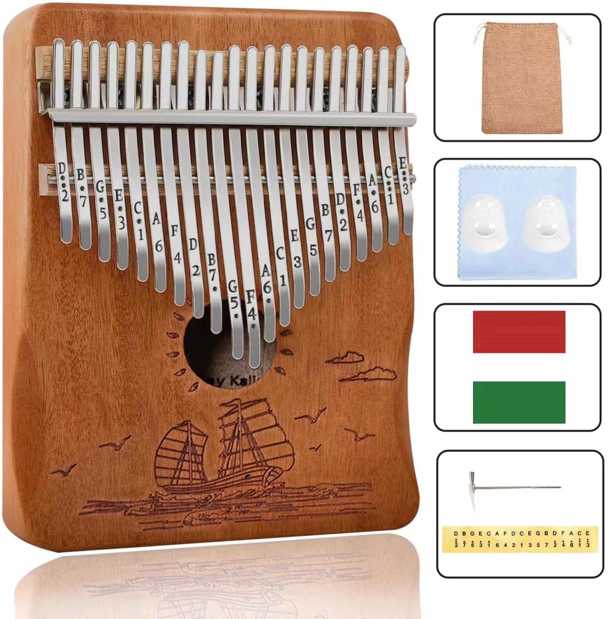 Amazon.com: Finger Piano Kalimba 21 Keys, Calimba, Kalimba 21 Key with ...