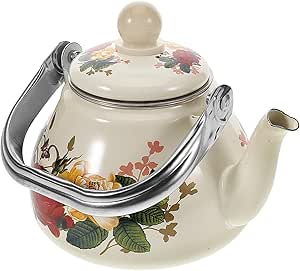 Amazon.com | Cabilock Vintage Enamel Tea Kettle Stovetop Teapot with ...
