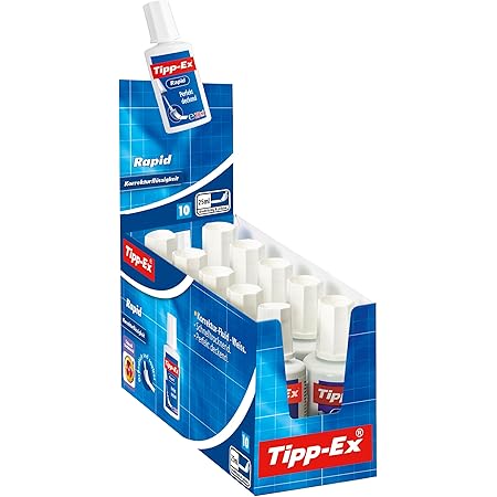 Tipp-Ex Rapid Fluid Corrector Líquido de boligrafos, 20 ml, Paquete de ...