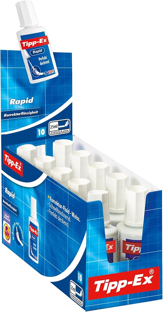 Tipp-Ex Rapid Correction Fluid - 20 ml, Box of 10,white : Amazon.co.uk ...