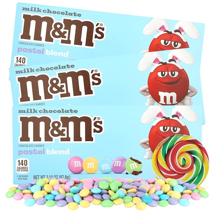 Amazon.com: Sweetzo M and M Easter Milk Chocolate Candies, Pastel Blend ...