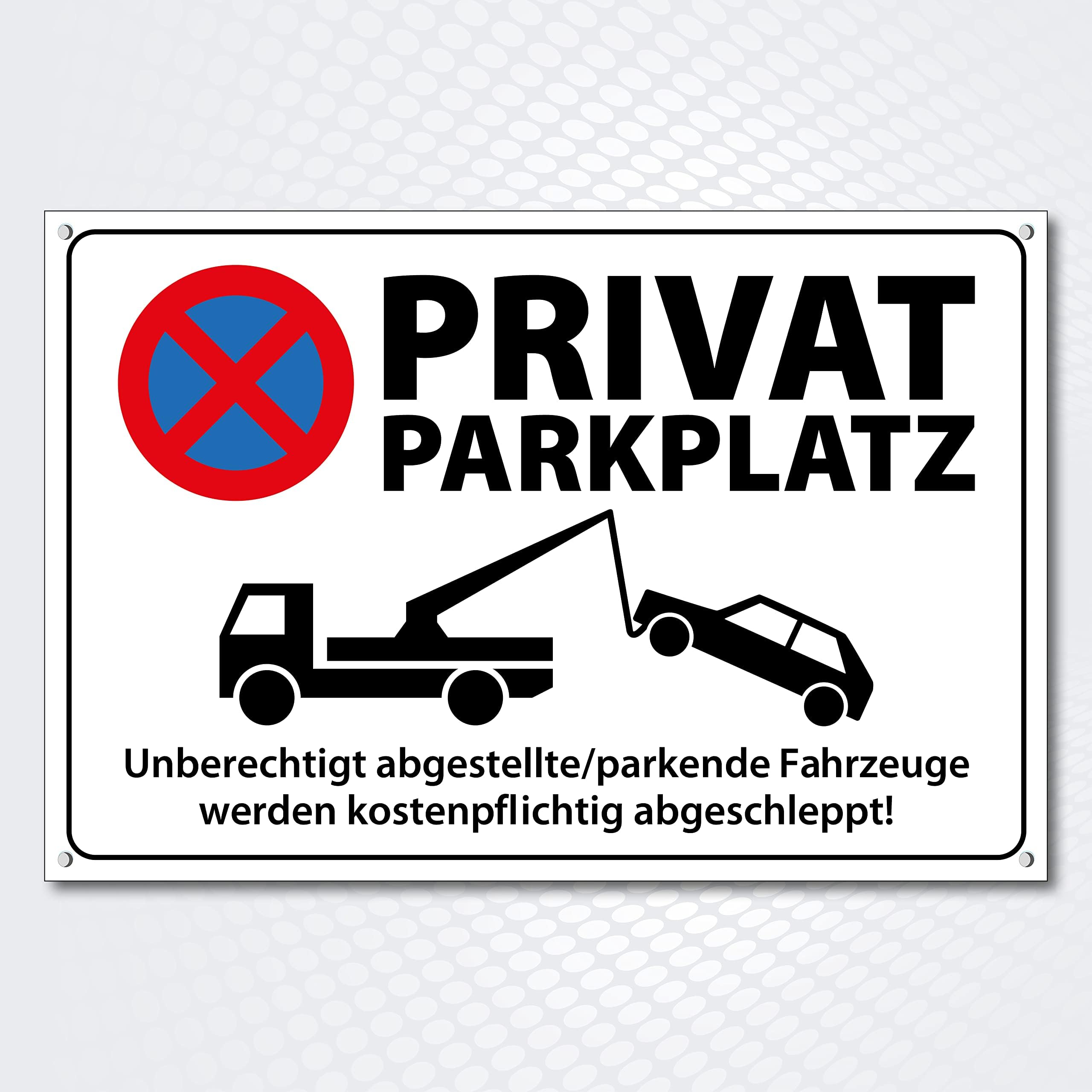 Rechtsweisend Parkplätze Wegweiser Schild | Alu-Verbund | Weiss/Schwarz