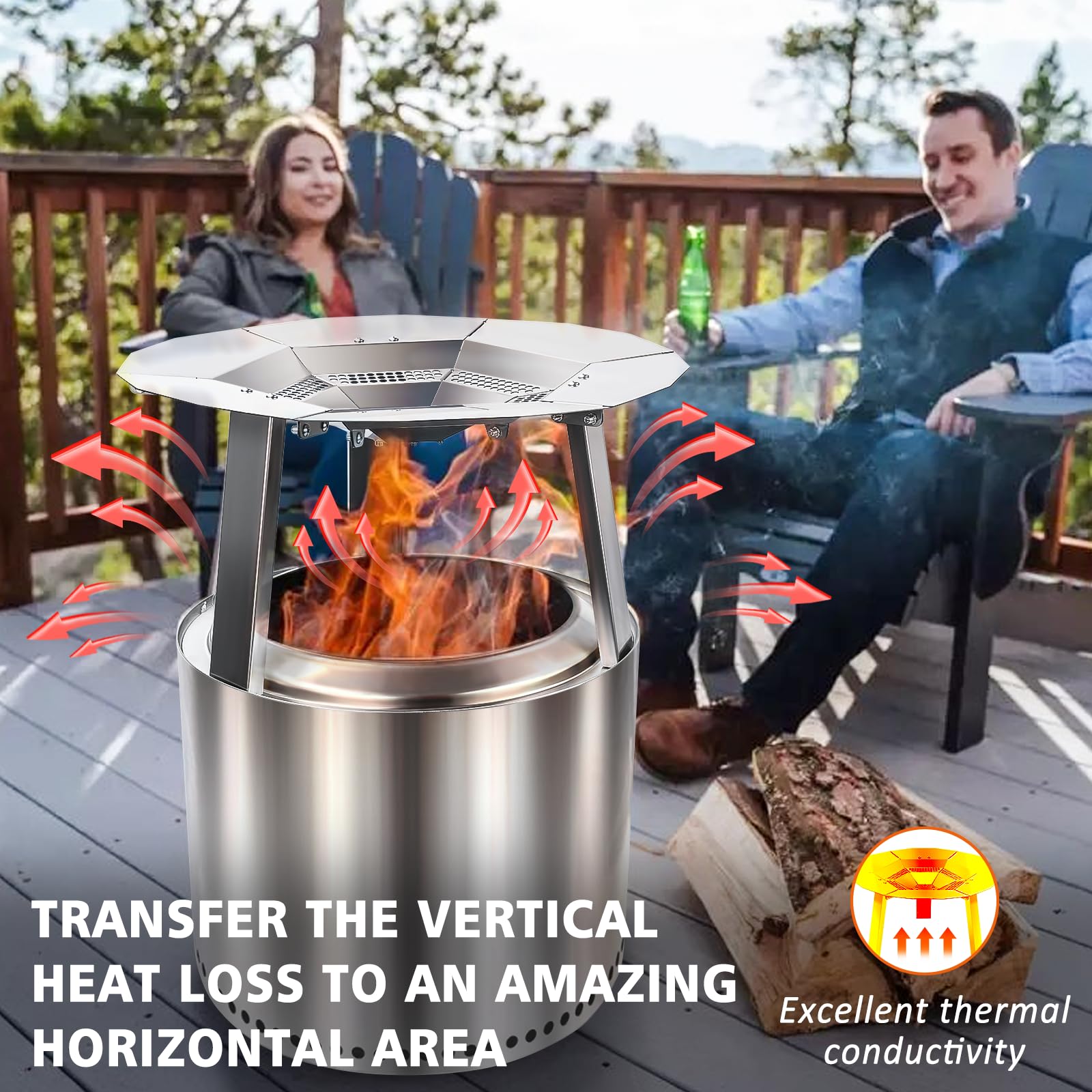 Snapklik.com : Hisencn Heat Deflector For Solo Stove Yukon Fire Pit