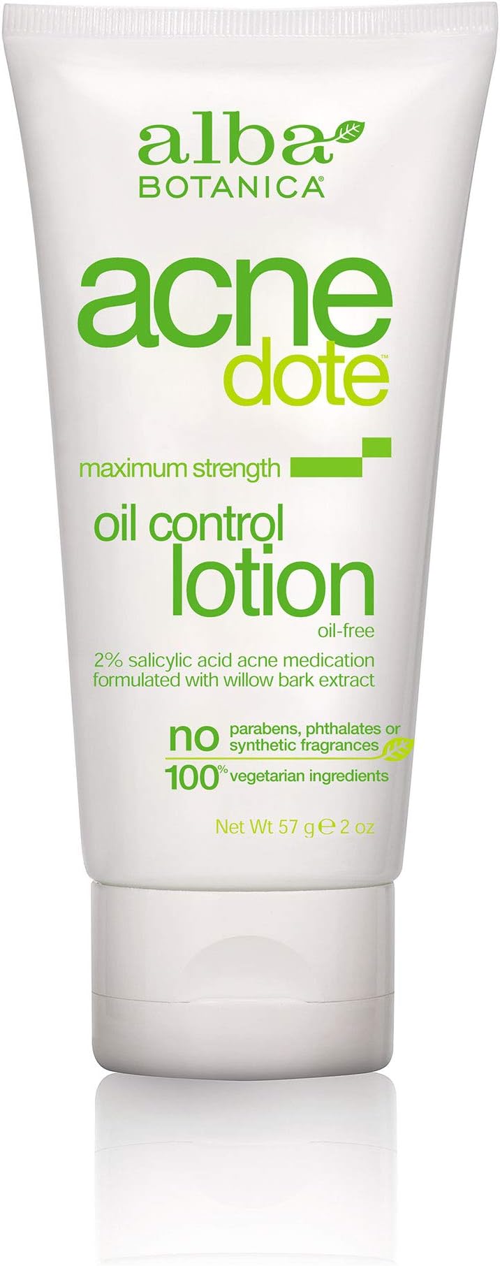 Amazon.com : Alba Botanica Natural Acnedote Oil Control Lotion, 2 Ounce ...