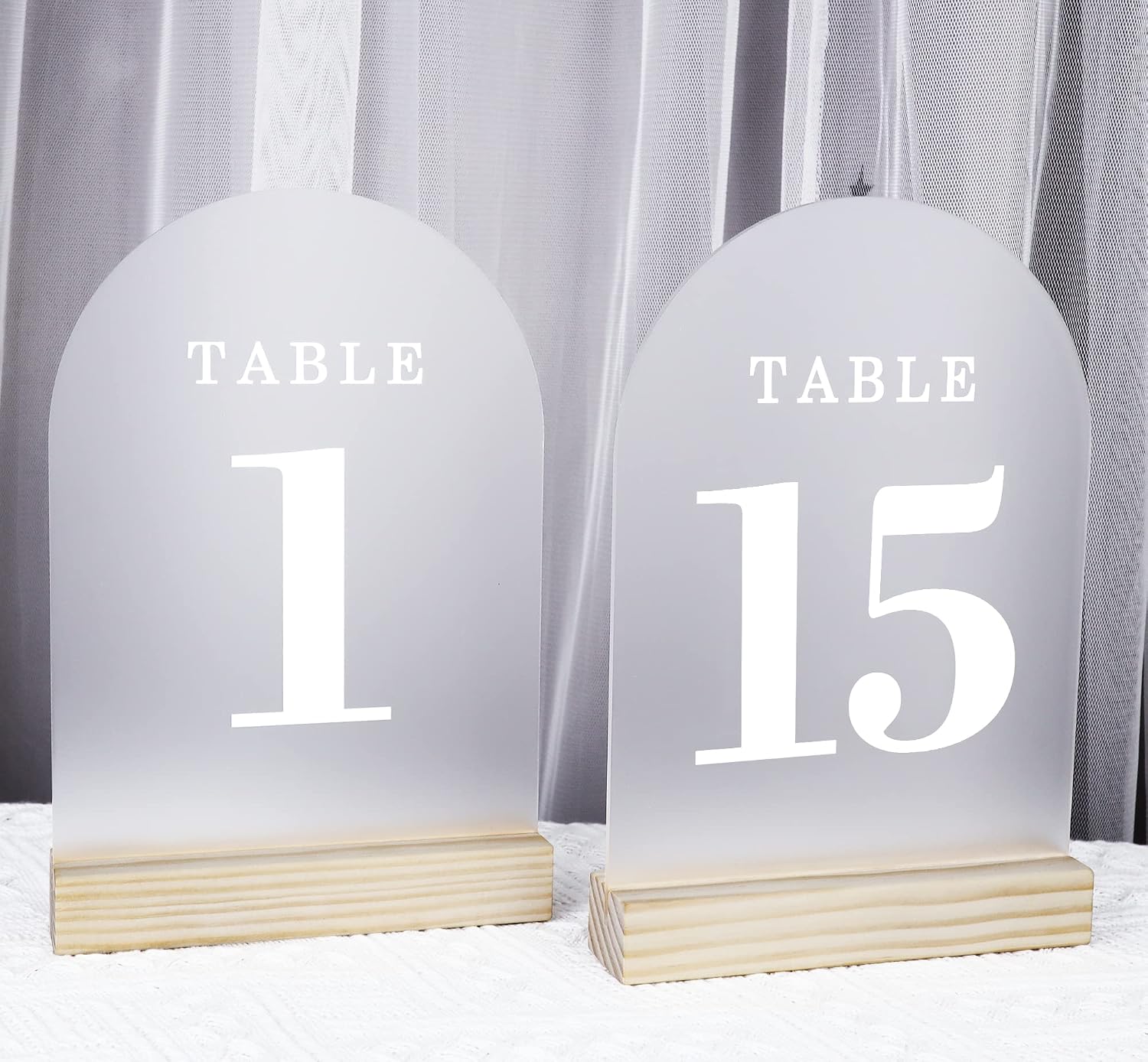 Amazon.com: Wedding Table Numbers with Wooden Stands Holders 1- 15 ...
